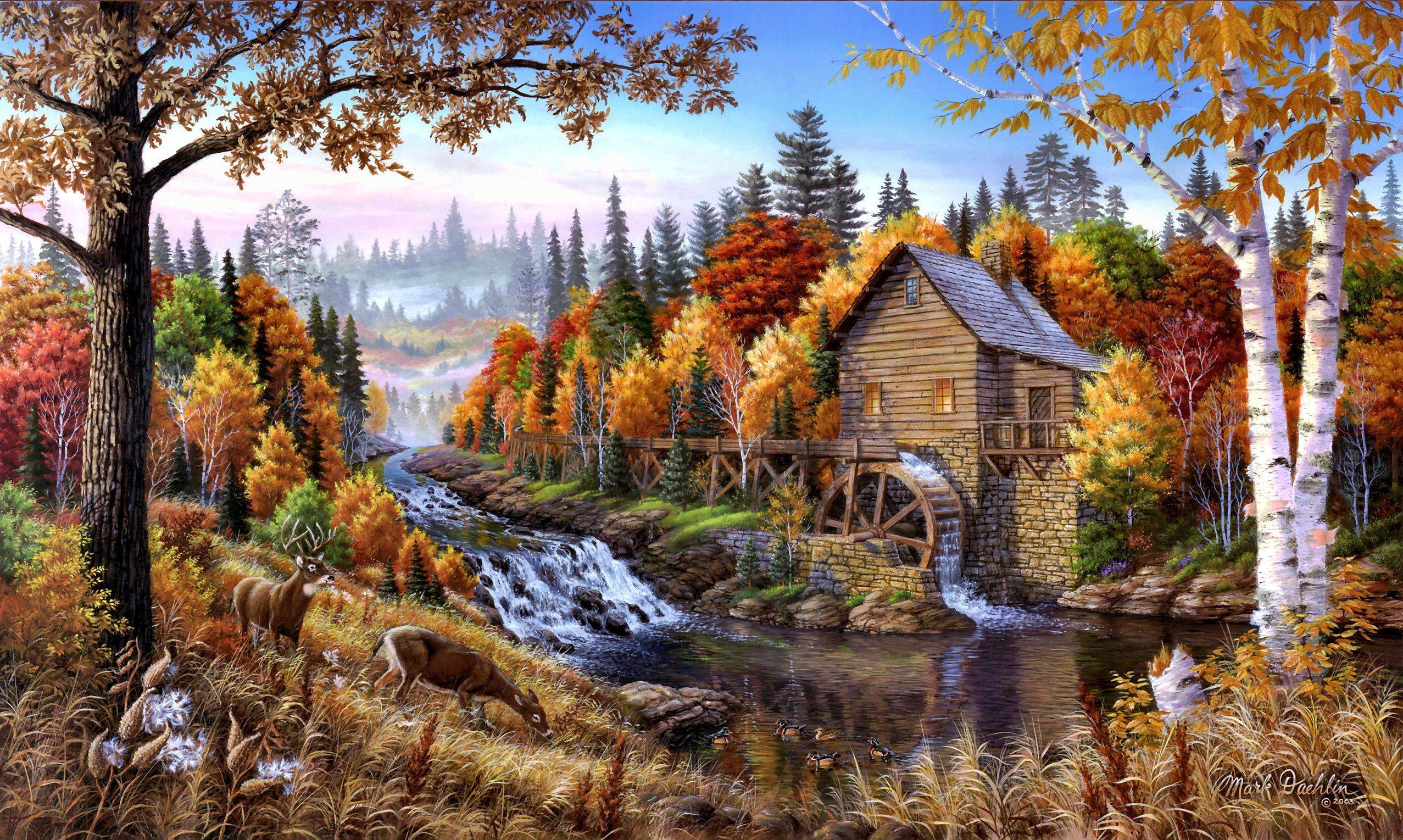 Deer Landscape Wallpapers - Top Free Deer Landscape Backgrounds ...