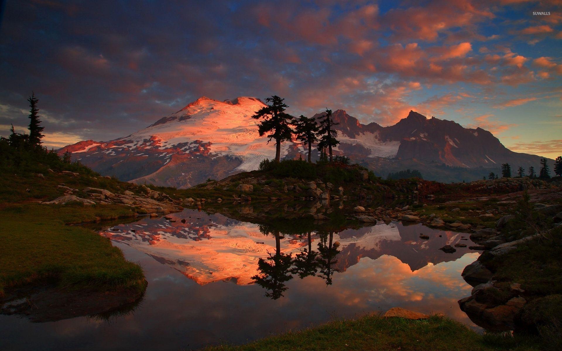 Snowy Mountain Sunset Wallpapers - Top Free Snowy Mountain Sunset ...