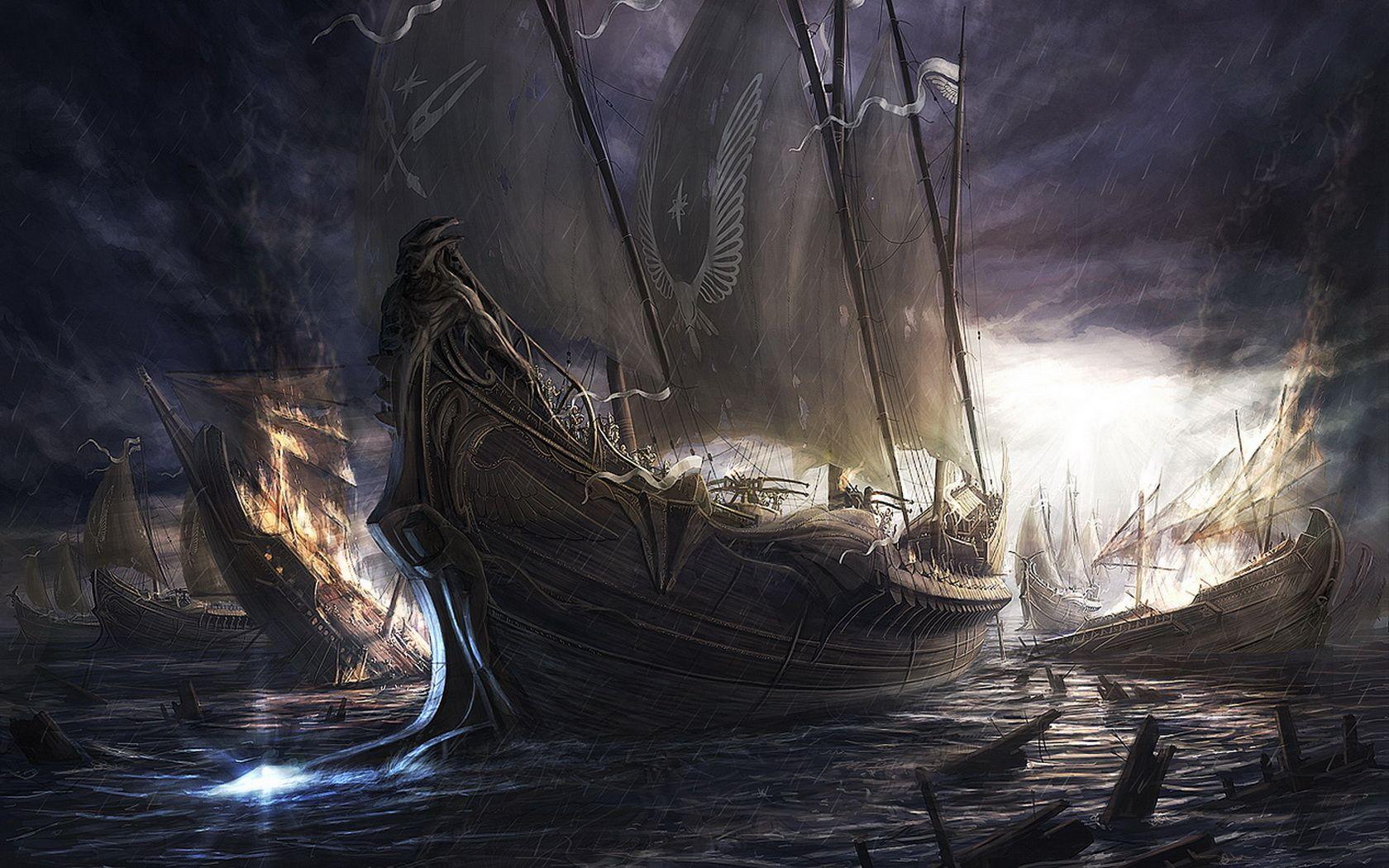 Sea Battle Wallpapers - Top Free Sea Battle Backgrounds - WallpaperAccess