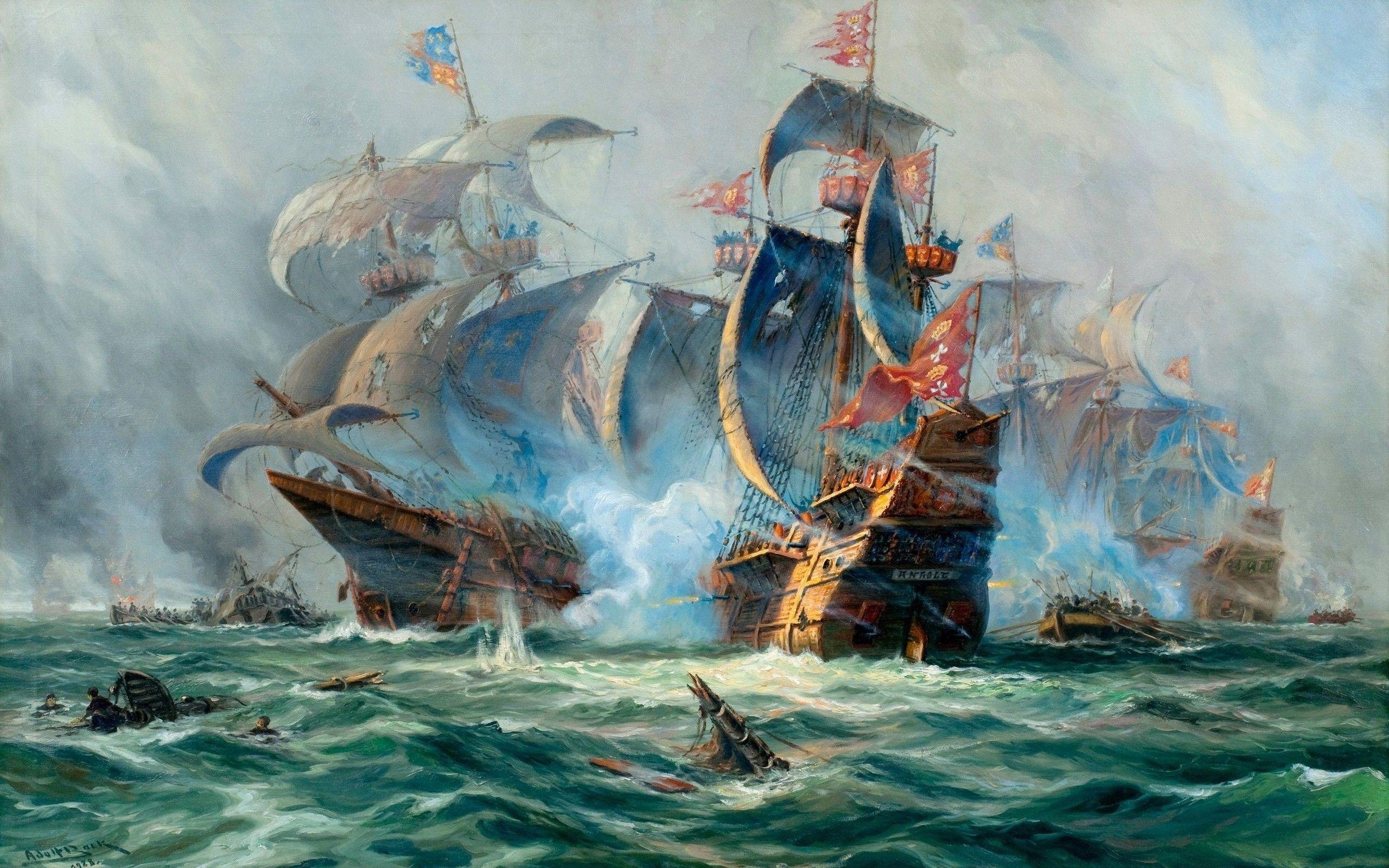 Sea Battle Wallpapers - Top Free Sea Battle Backgrounds - WallpaperAccess