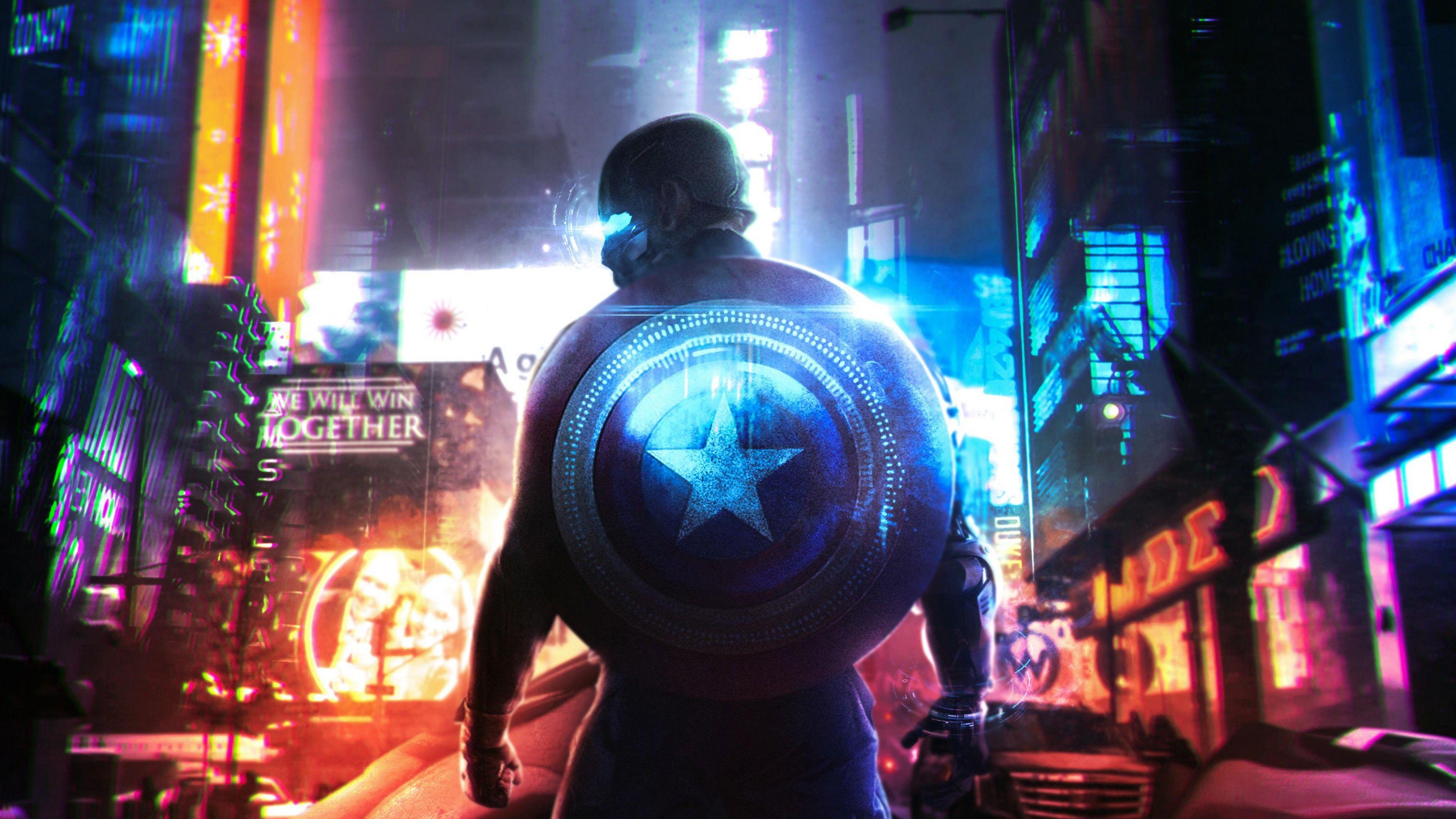 Captain America Neon Wallpapers - Top Free Captain America Neon ...