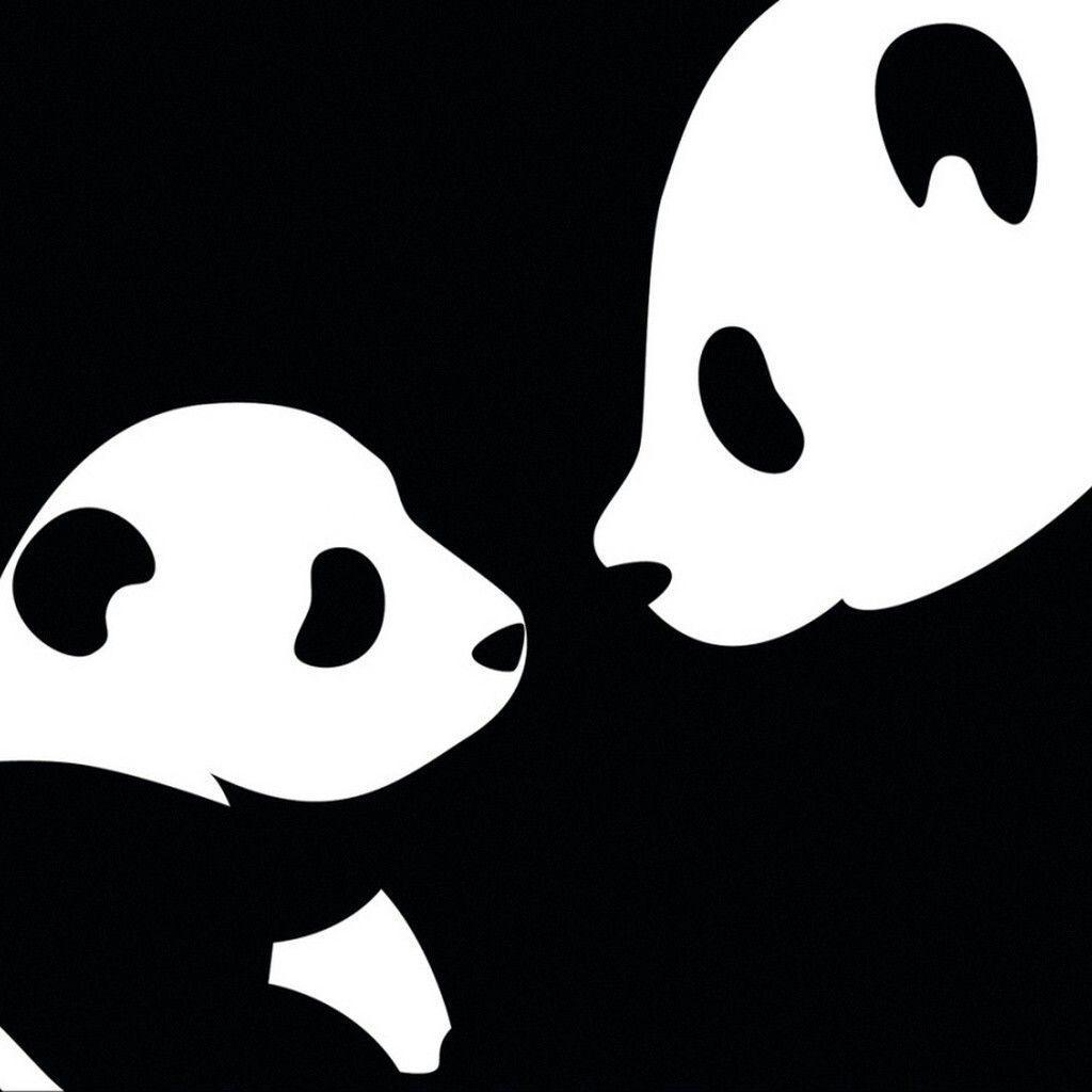 Black and White Panda Wallpapers - Top Free Black and White Panda ...