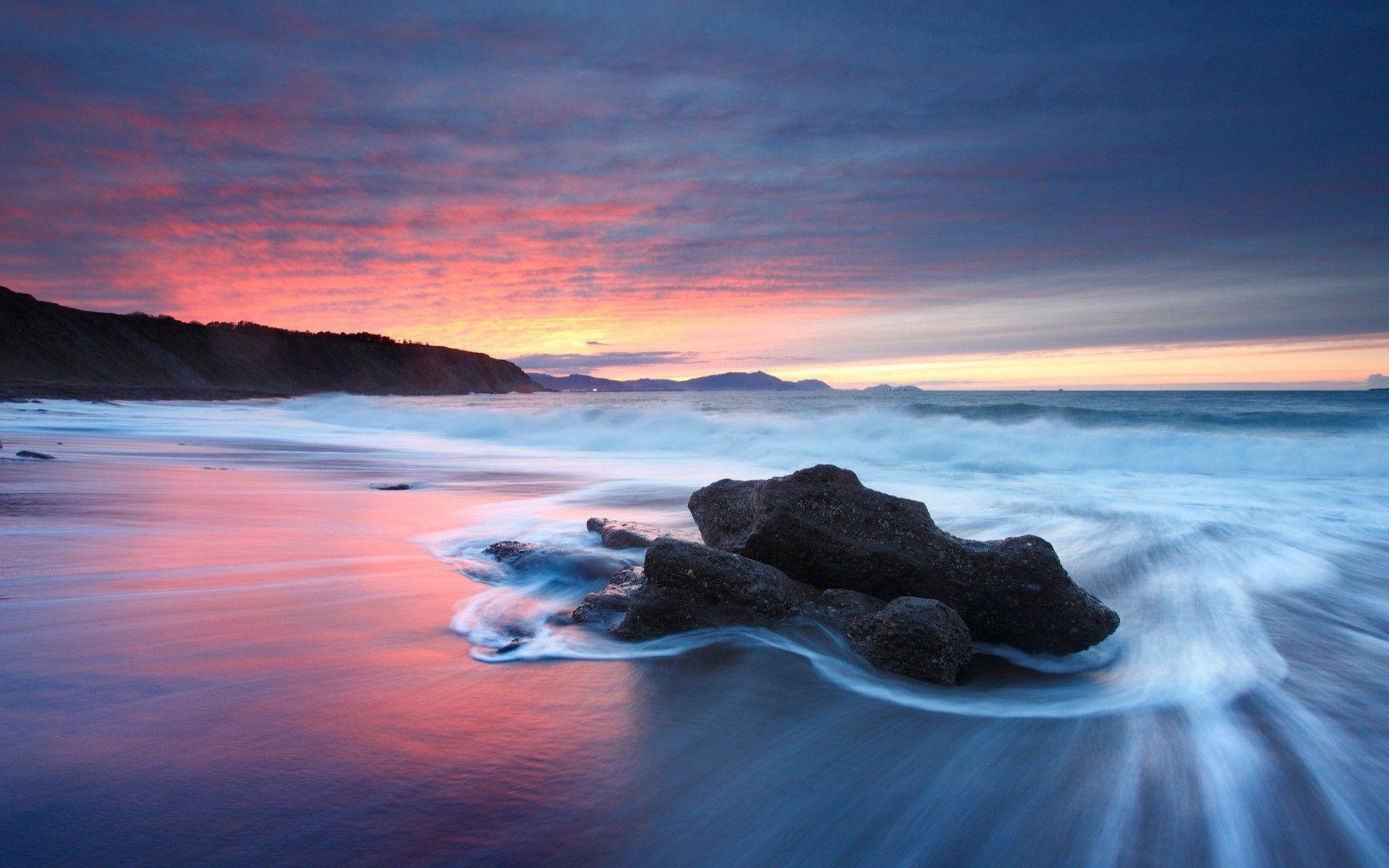 Blue Sunset Beach Wallpapers - Top Free Blue Sunset Beach Backgrounds ...