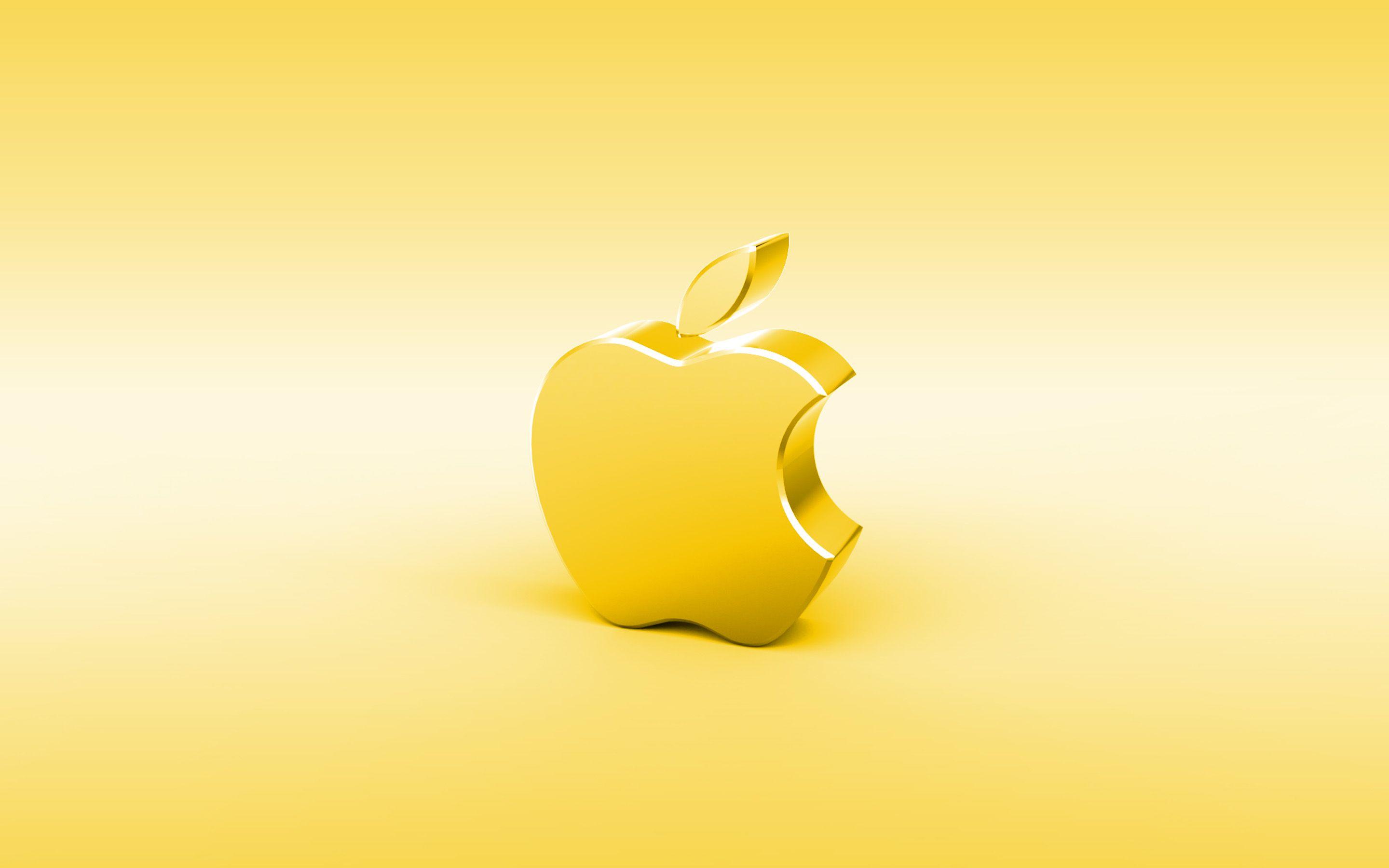 Yellow Apple Logo Wallpapers - Top Free Yellow Apple Logo Backgrounds ...