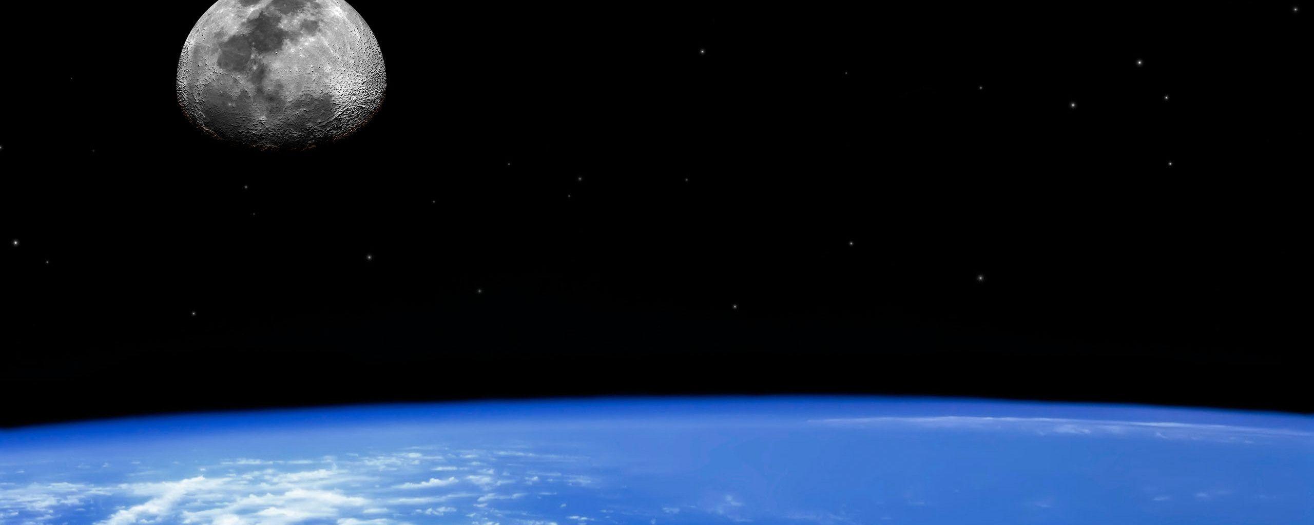 Moon Dual Monitor Wallpapers - Top Free Moon Dual Monitor Backgrounds ...