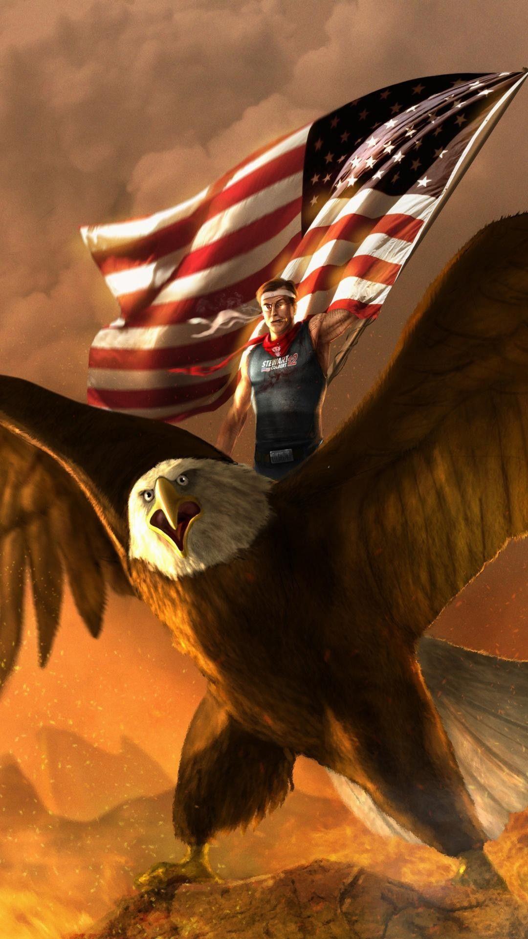 USA Flag Eagle Wallpapers - Top Free USA Flag Eagle Backgrounds ...