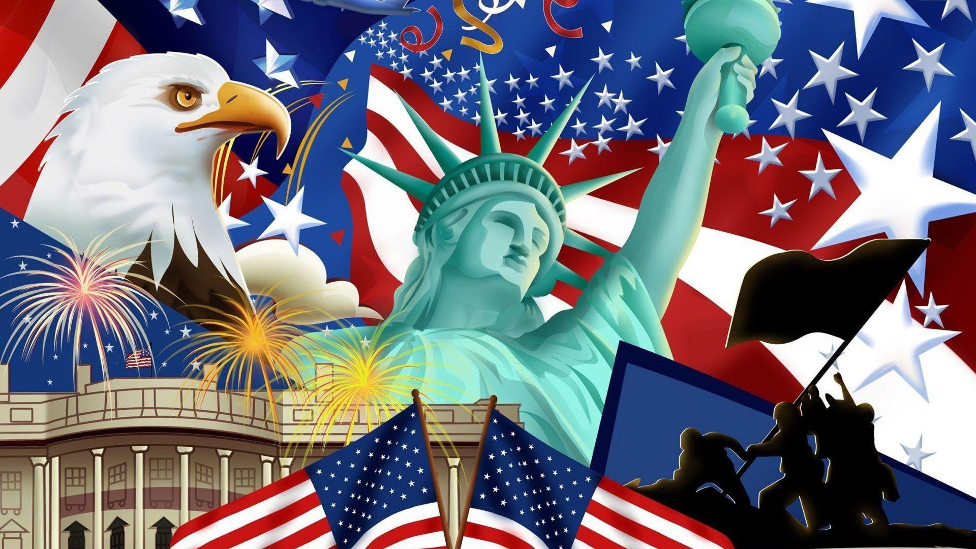 USA Flag Eagle Wallpapers - Top Free USA Flag Eagle Backgrounds ...