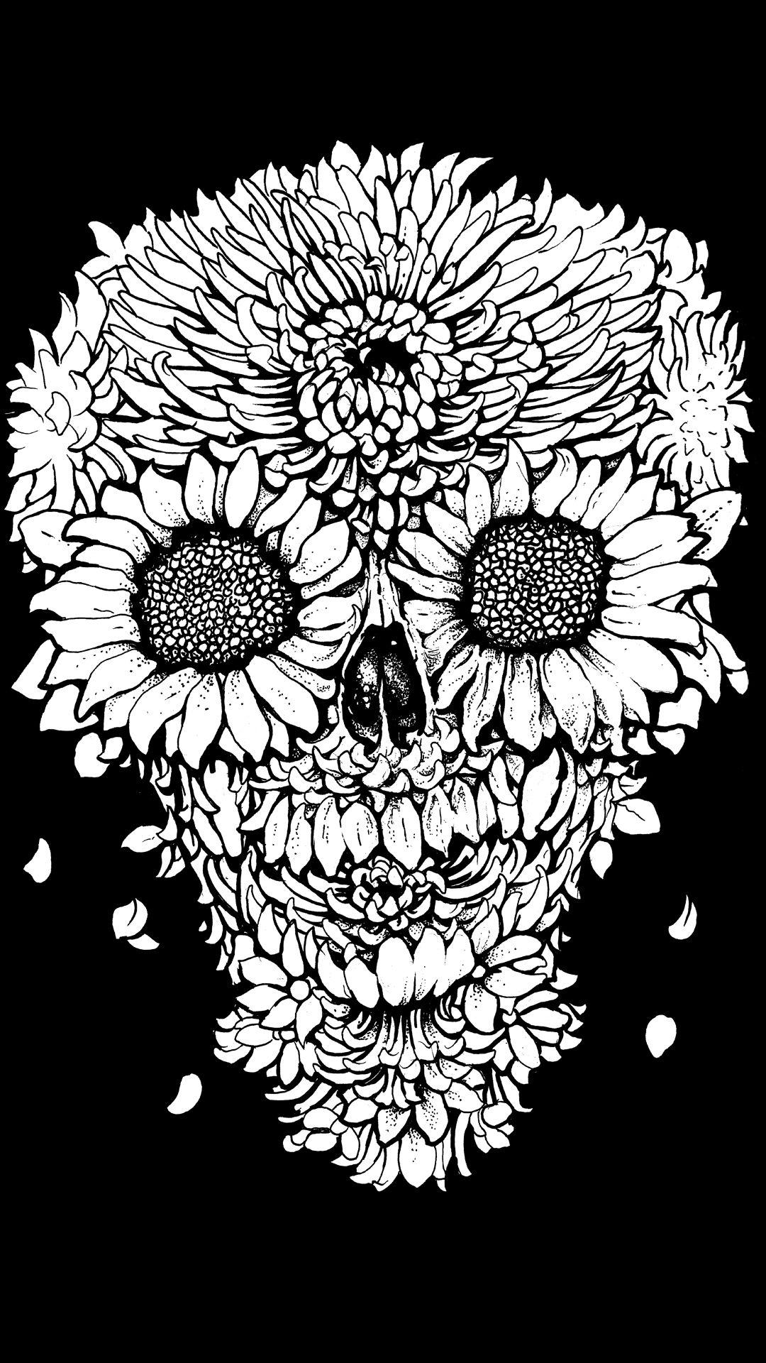 Flower Skull iPhone Wallpapers - Top Free Flower Skull iPhone ...