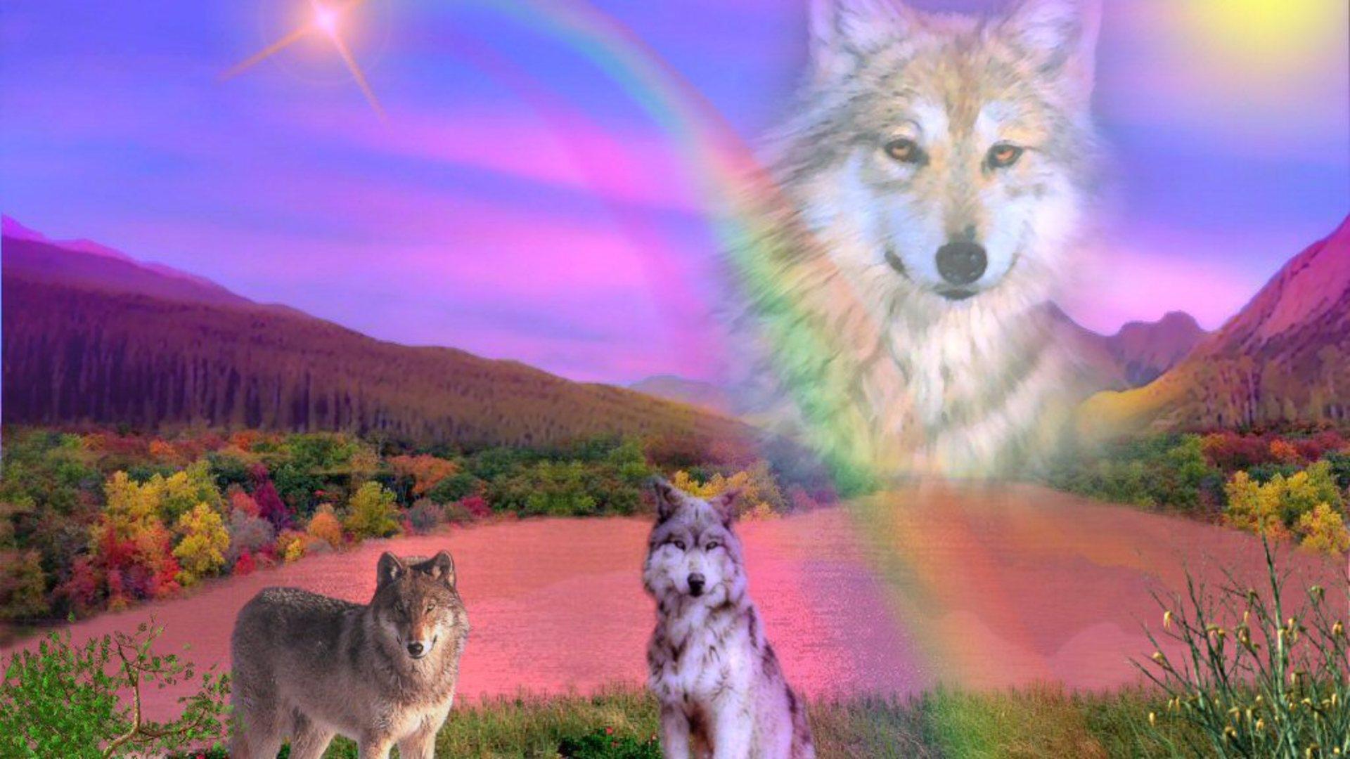 Rainbow Wolf Wallpapers - Top Free Rainbow Wolf Backgrounds ...