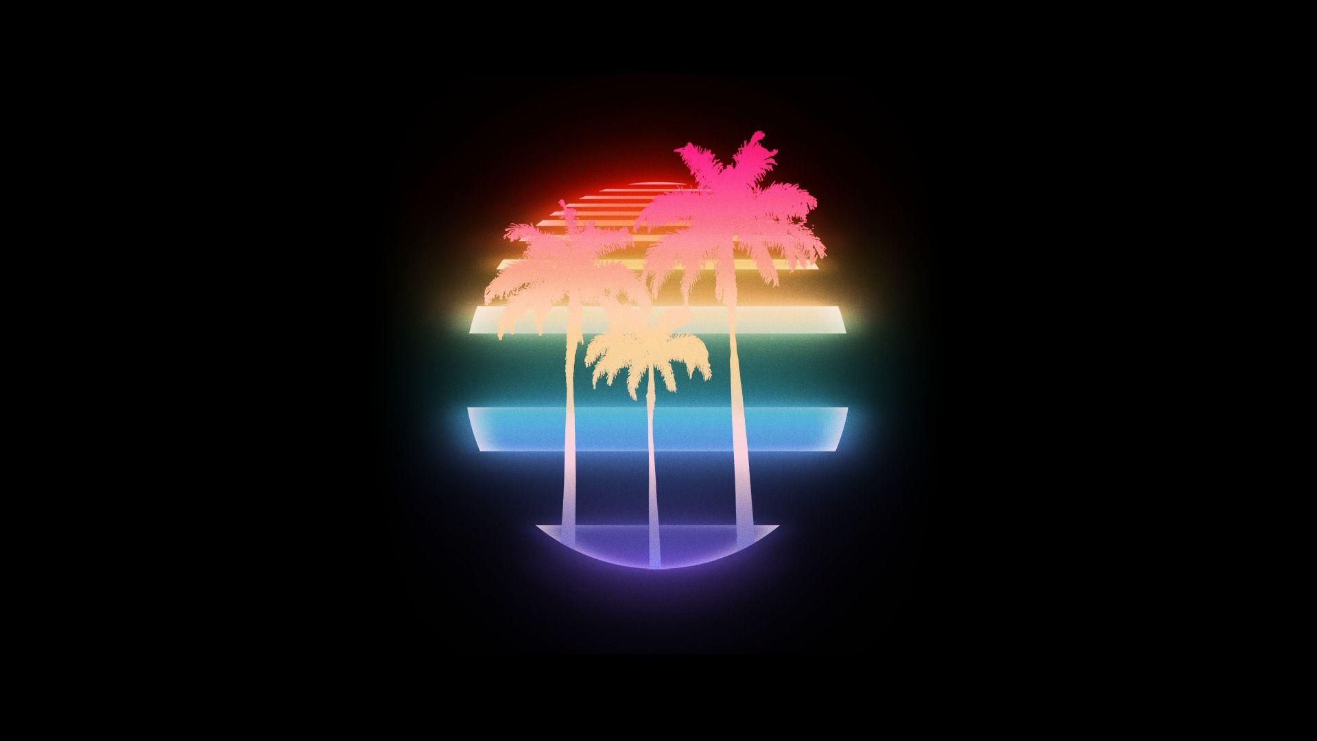 80s Palm Tree Sunset Wallpapers - Top Free 80s Palm Tree Sunset ...