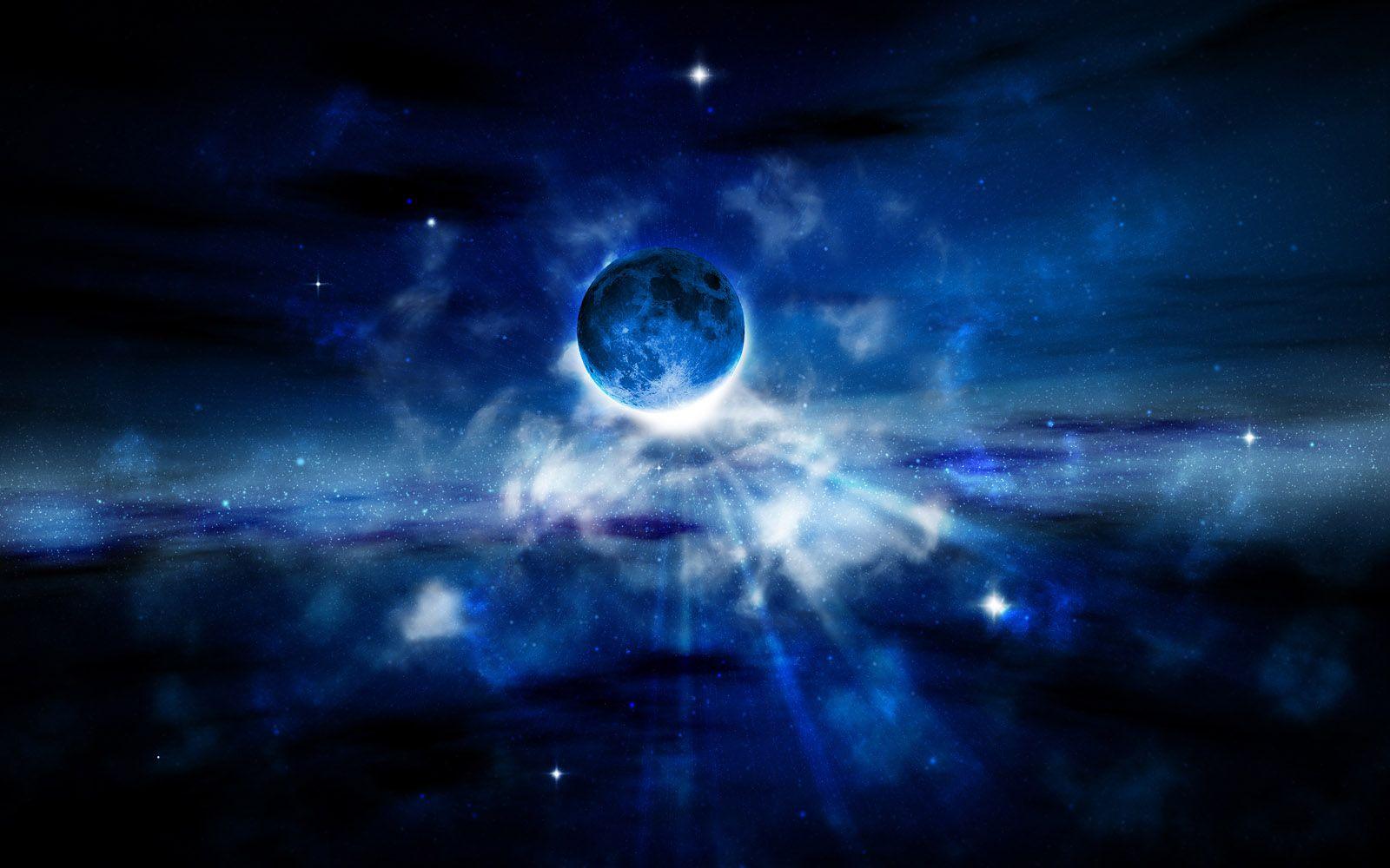 Blue Space Wallpapers - Top Free Blue Space Backgrounds - WallpaperAccess