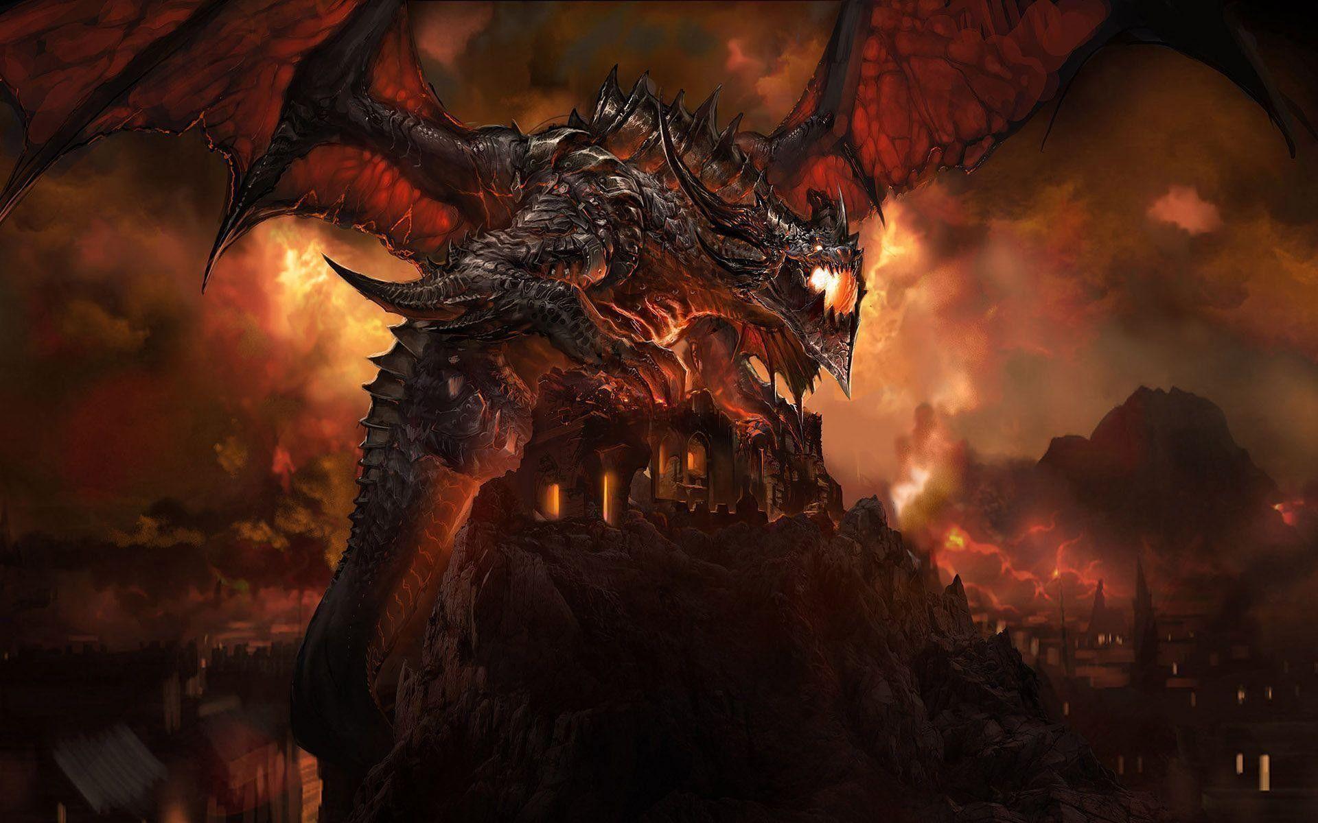 Dark Dragon Wallpapers - Top Free Dark Dragon Backgrounds - WallpaperAccess