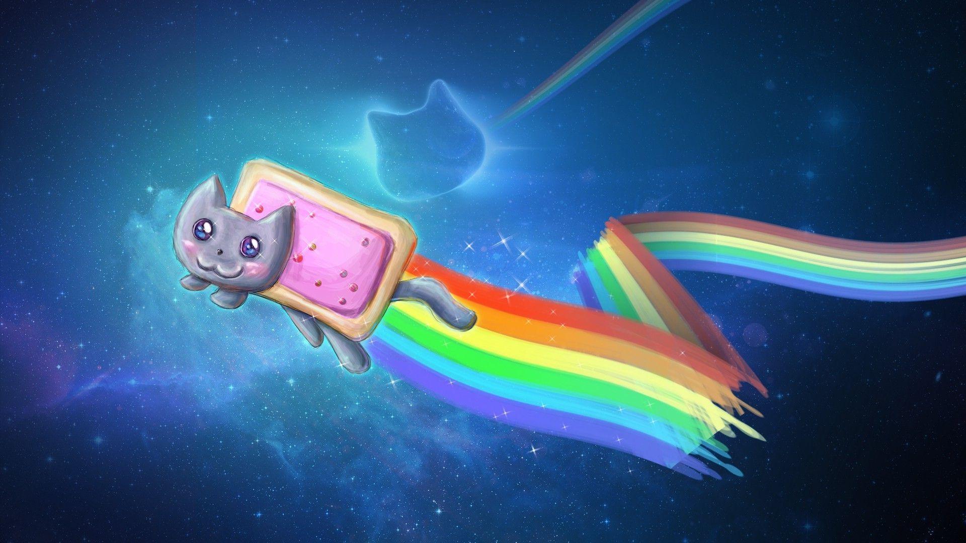 Rainbow Cat Wallpapers - Top Free Rainbow Cat Backgrounds - WallpaperAccess