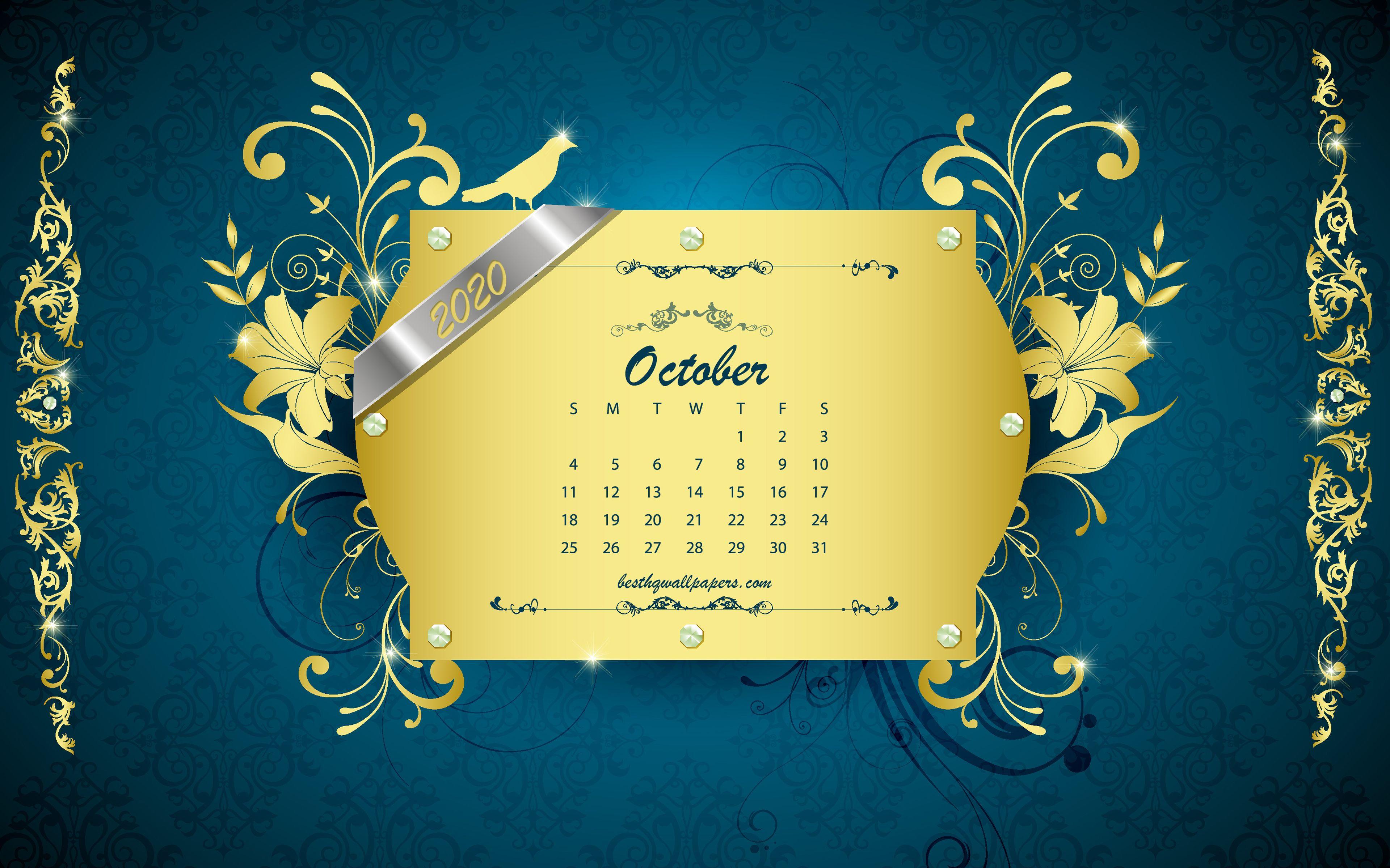 October 2020 Calendar Wallpapers - Top Free October 2020 Calendar ...
