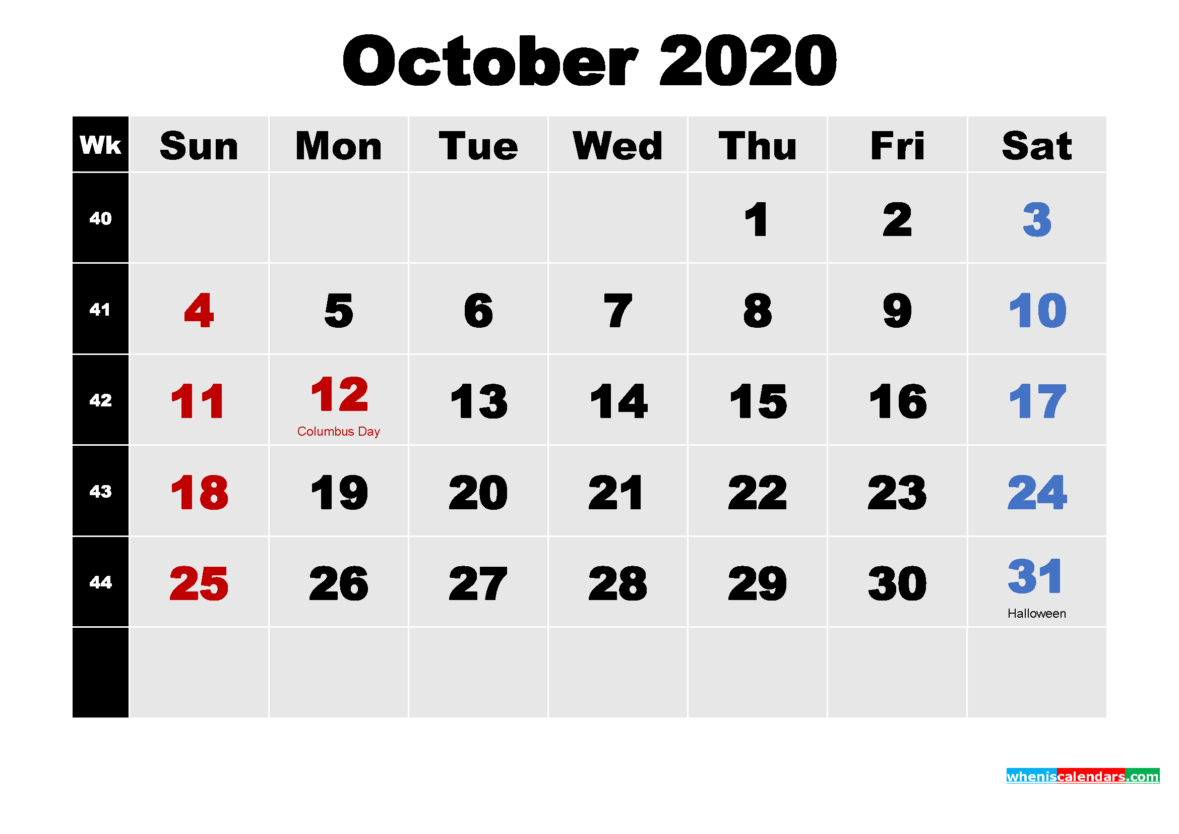 October 2020 Calendar Wallpapers - Top Free October 2020 Calendar ...