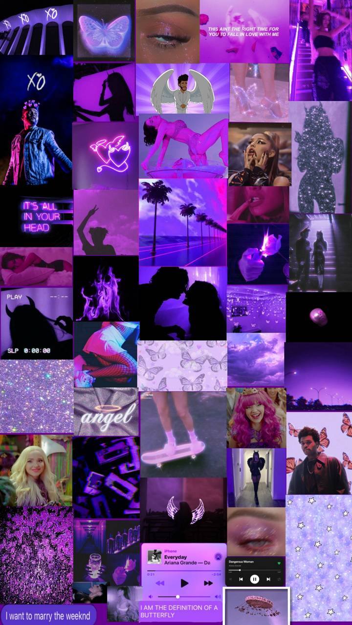 Purple Collage Wallpapers - Top Free Purple Collage Backgrounds ...