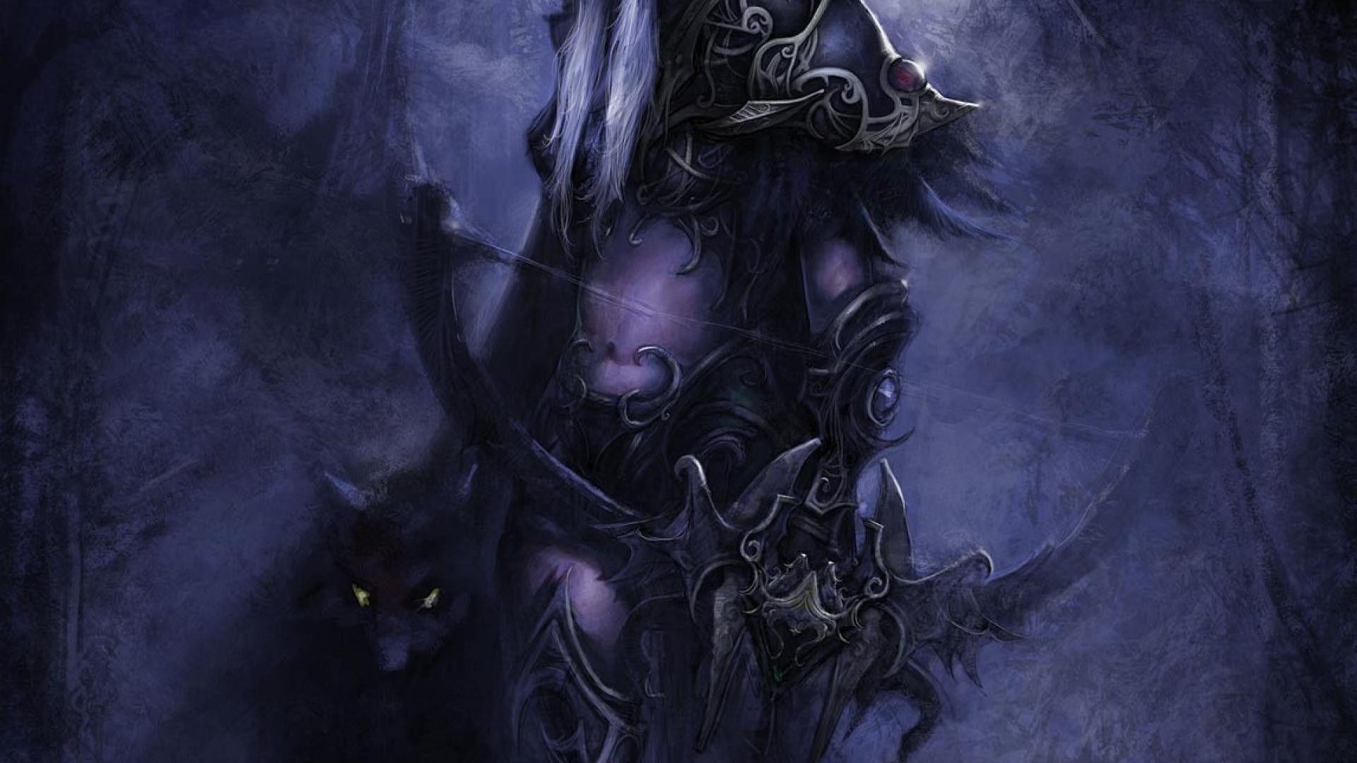 Night Elf Hunter Wallpapers - Top Free Night Elf Hunter Backgrounds - WallpaperAccess