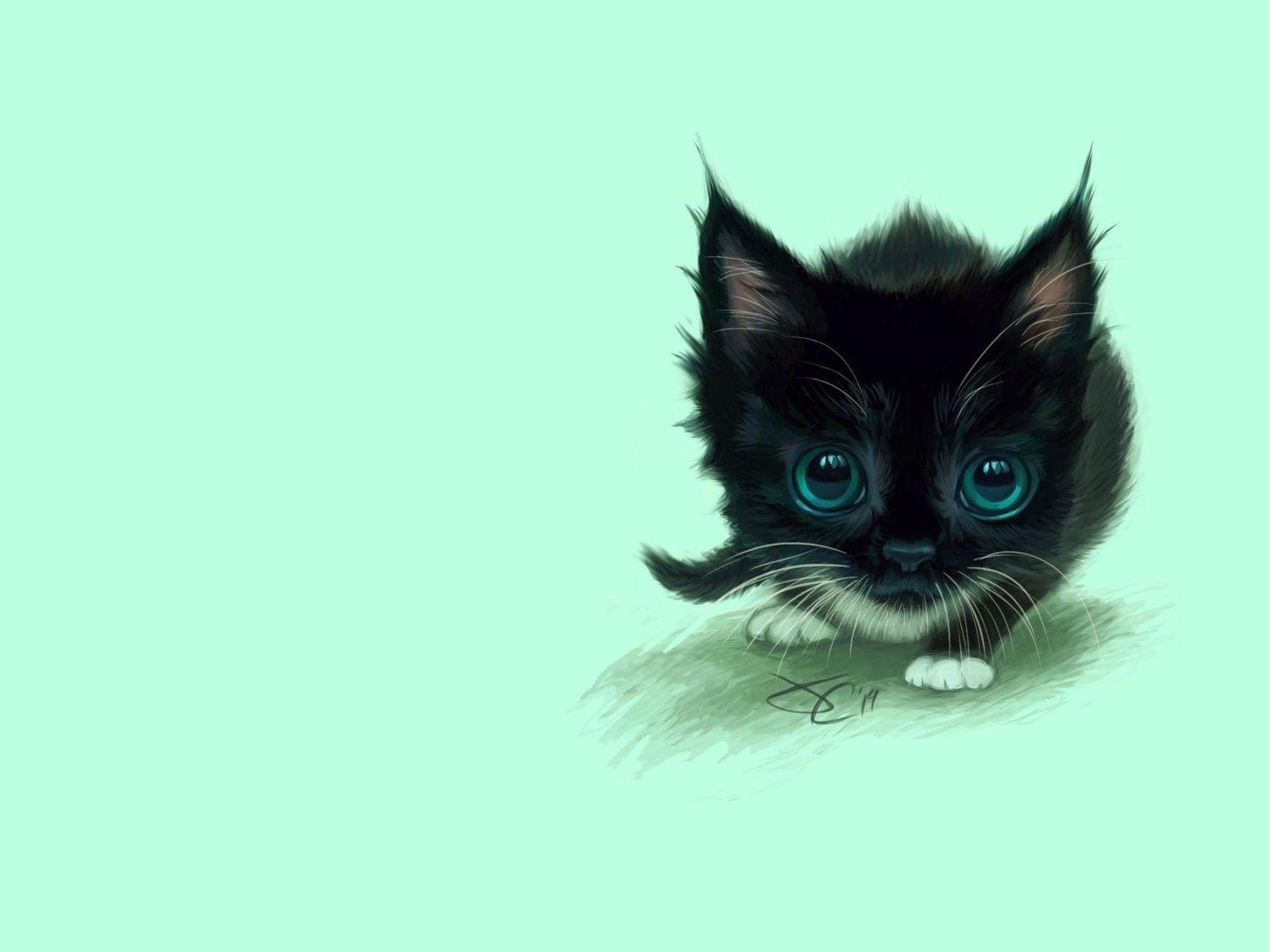 Cute Black Cat Cartoon Wallpapers Top Free Cute Black Cat Cartoon Backgrounds Wallpaperaccess