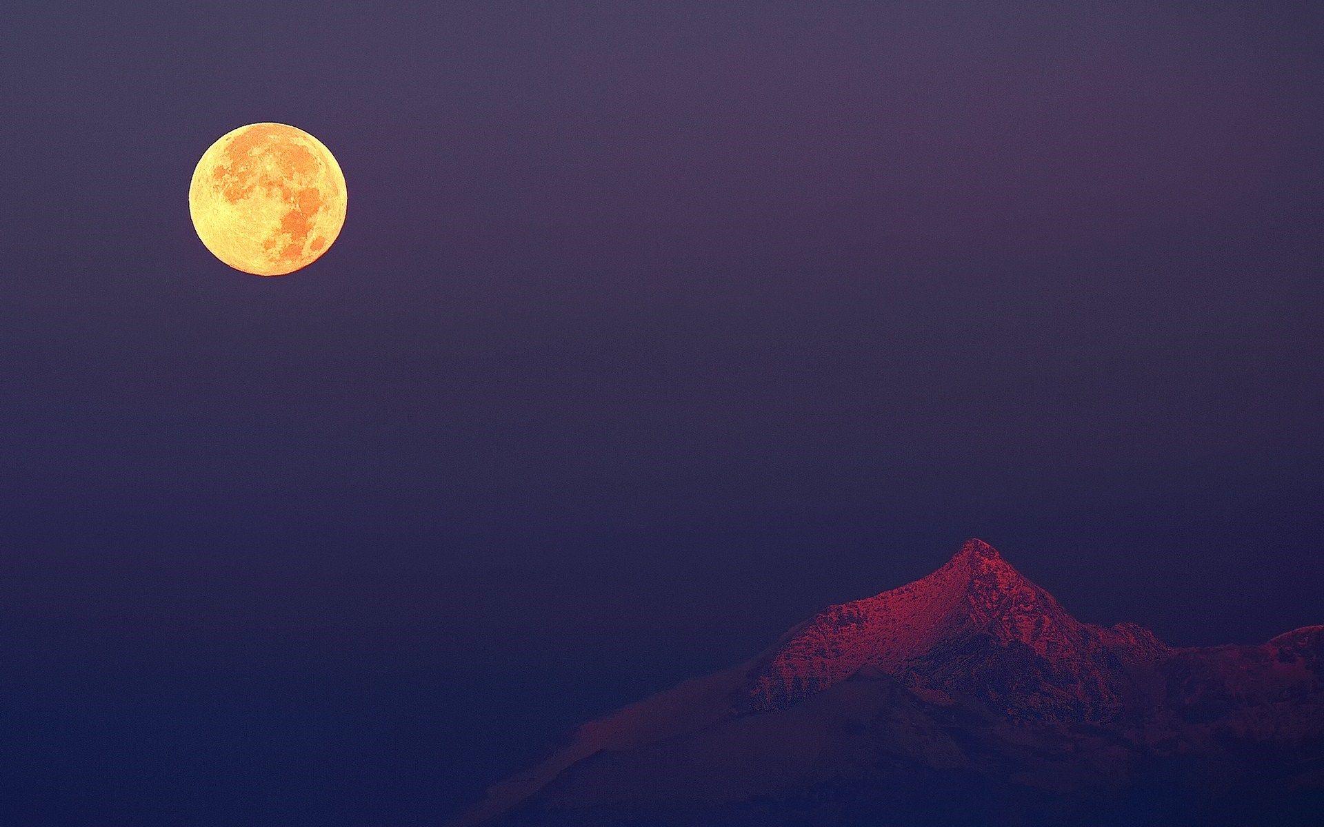 Moon and Mountains Wallpapers - Top Free Moon and Mountains Backgrounds ...