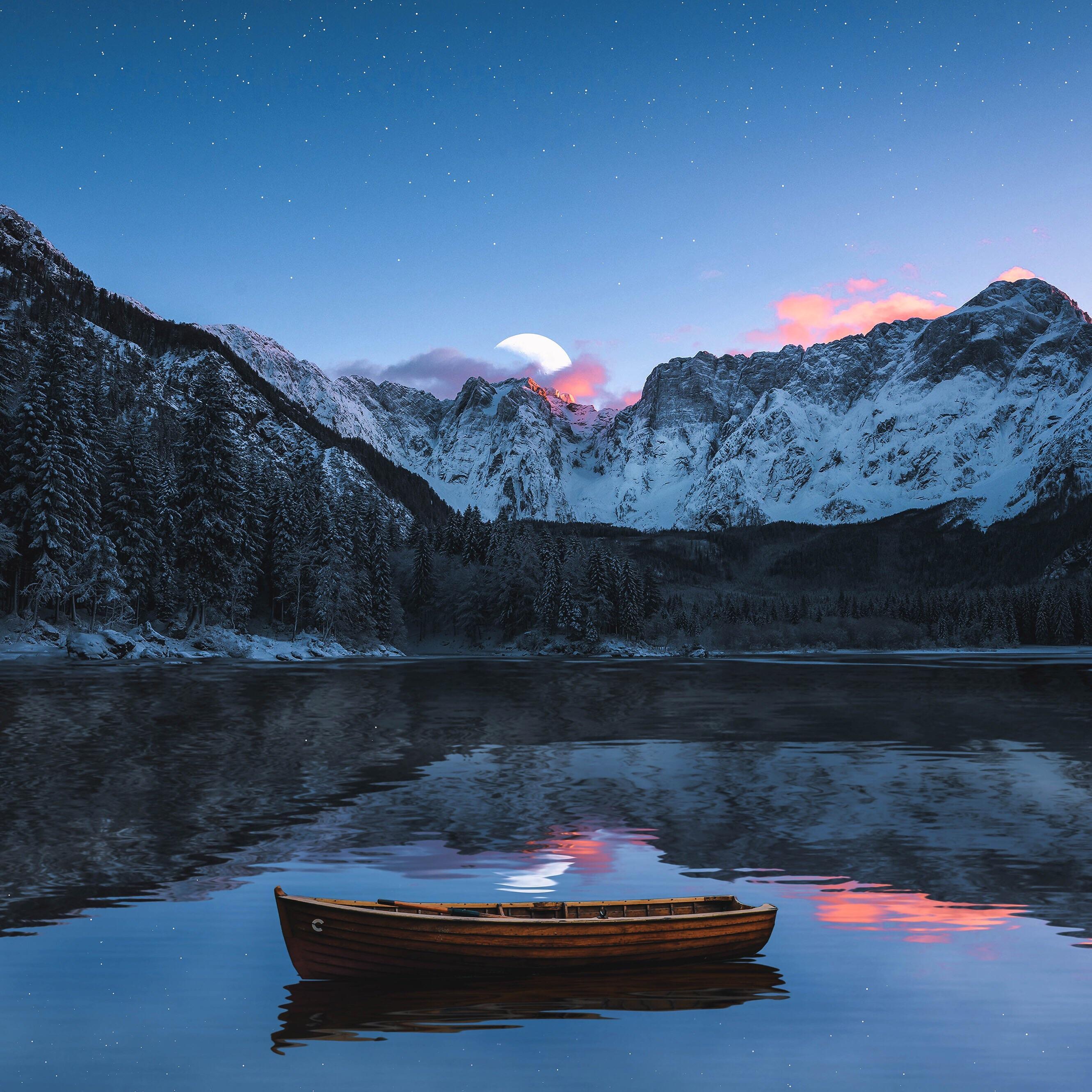 Moon and Mountains Wallpapers - Top Free Moon and Mountains Backgrounds ...