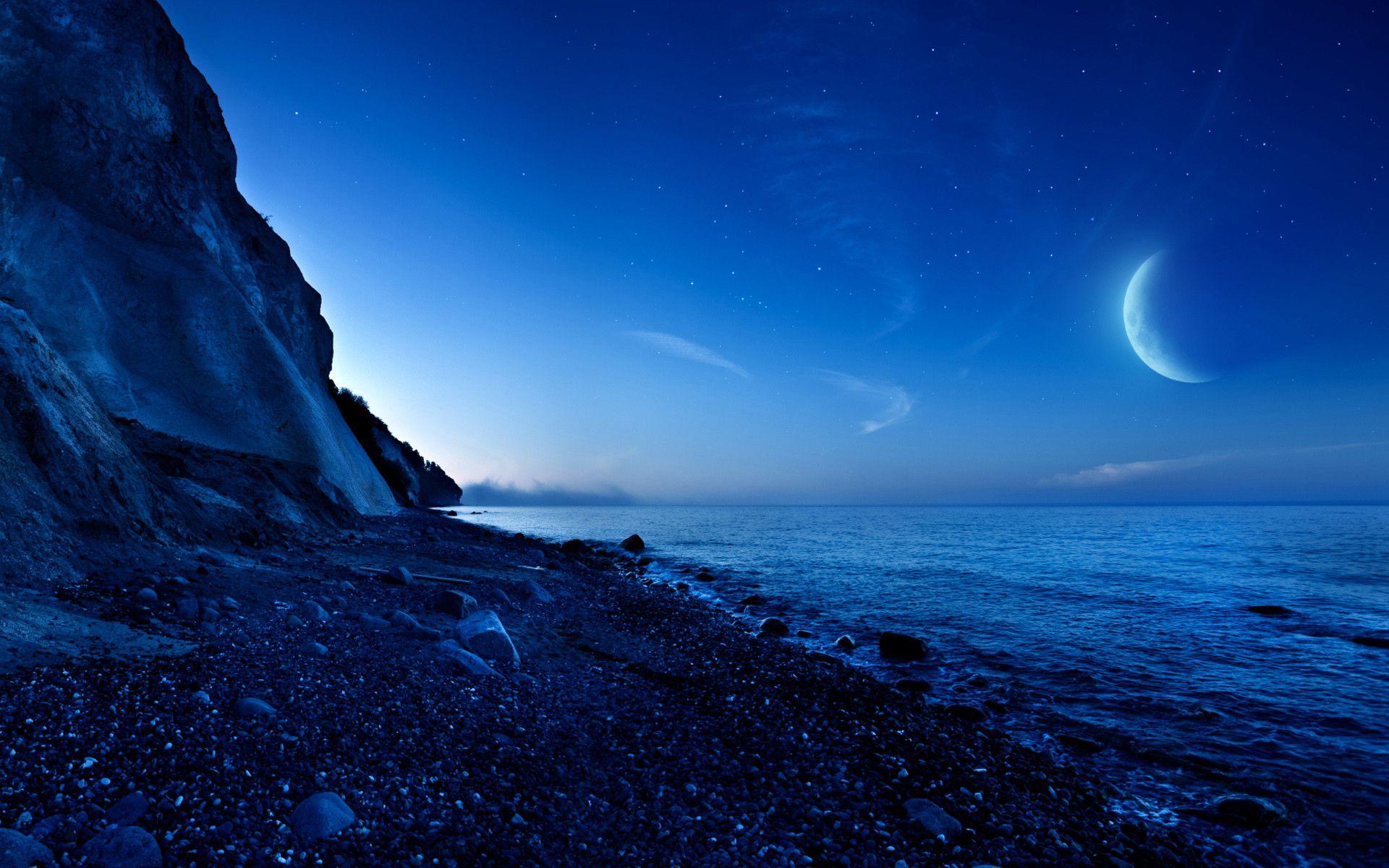 Moon and Sea Wallpapers - Top Free Moon and Sea Backgrounds ...