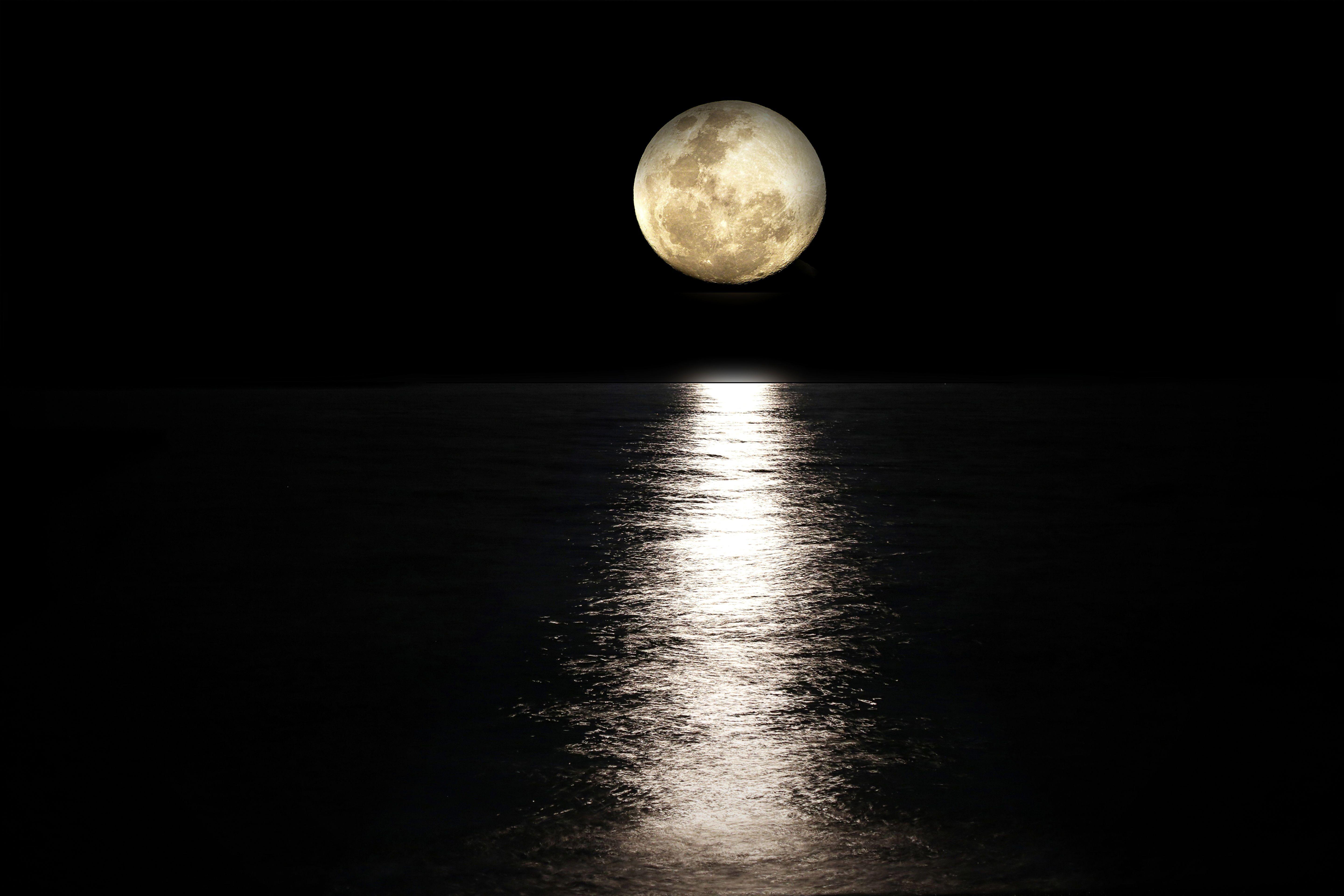 Moon and Sea Wallpapers - Top Free Moon and Sea Backgrounds ...