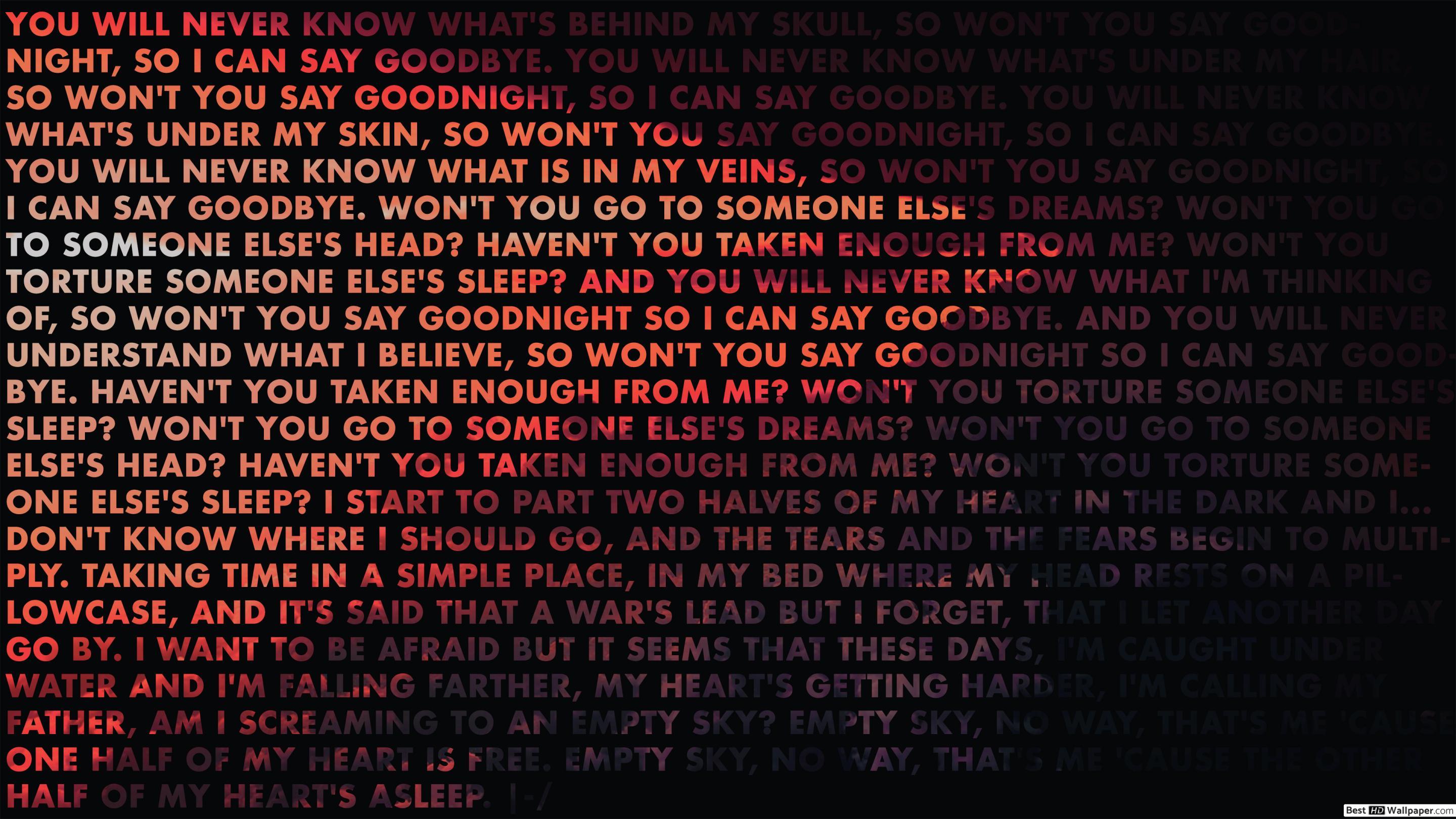 Lyric Desktop Wallpapers - Top Free Lyric Desktop Backgrounds ...