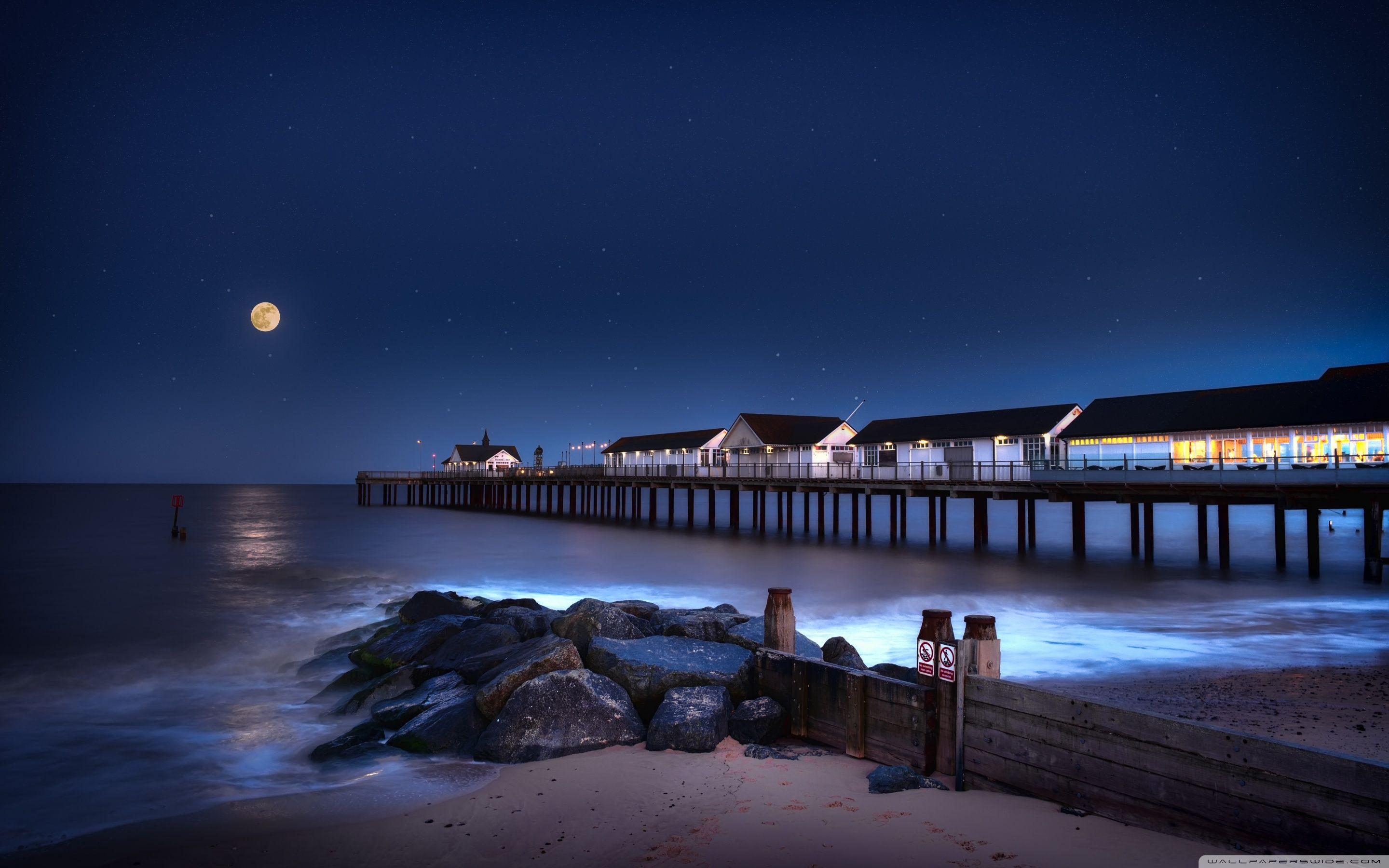 Beautiful Night Beach Wallpapers - Top Free Beautiful Night Beach ...