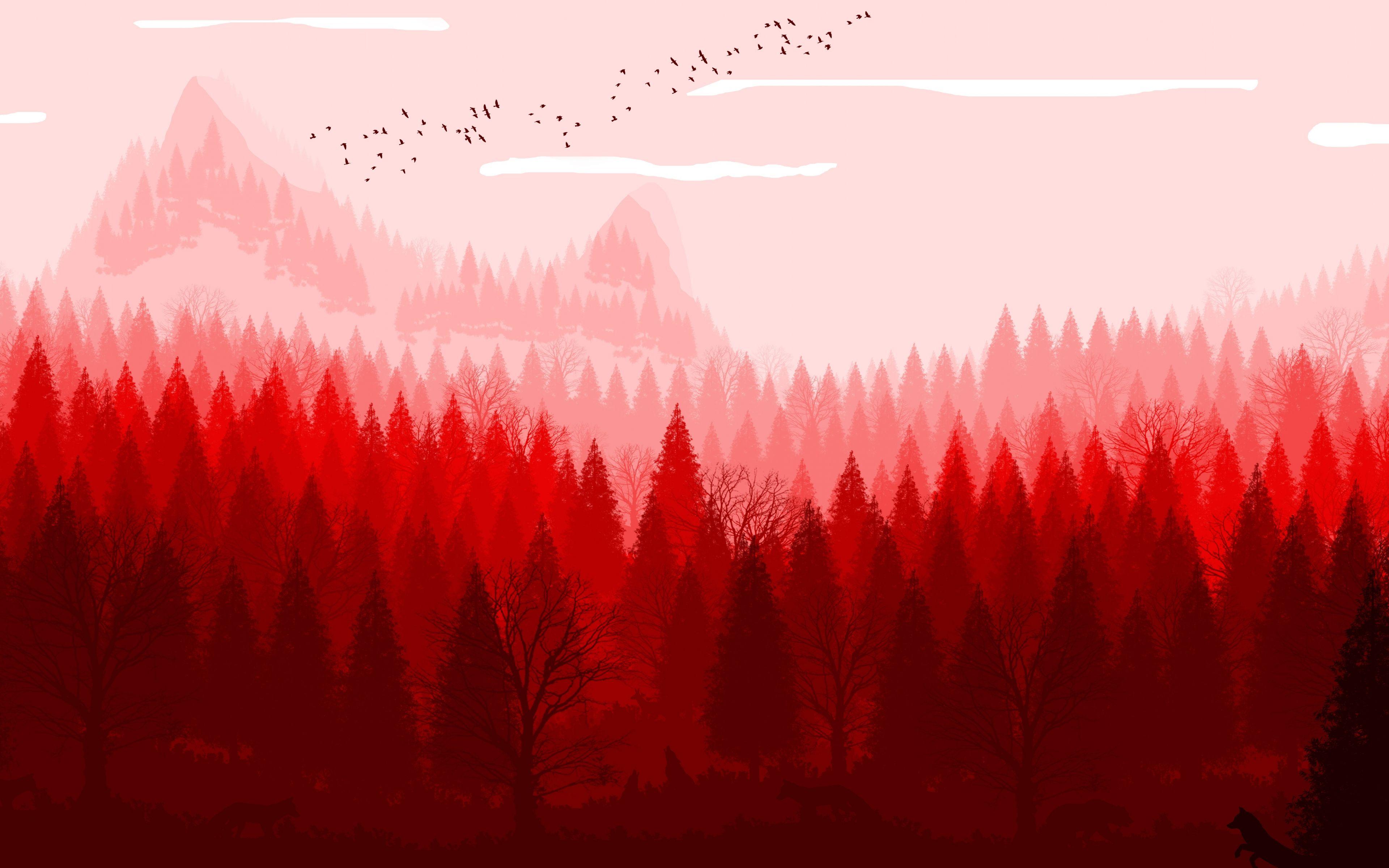 Red Forest 4K Wallpapers - Top Free Red Forest 4K Backgrounds ...