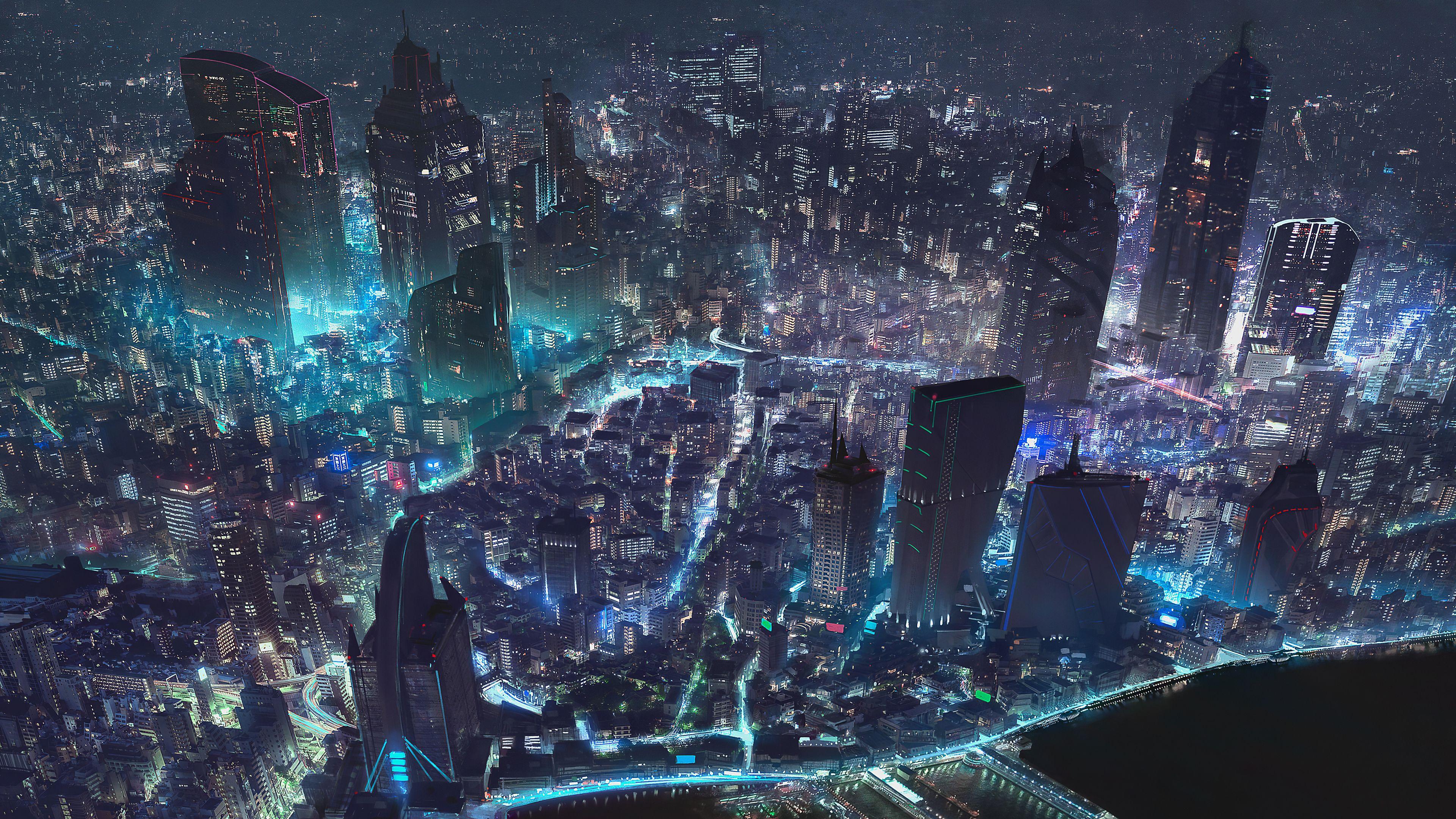 Cyberpunk City 4k Wallpapers - Top Free Cyberpunk City 4k Backgrounds ...