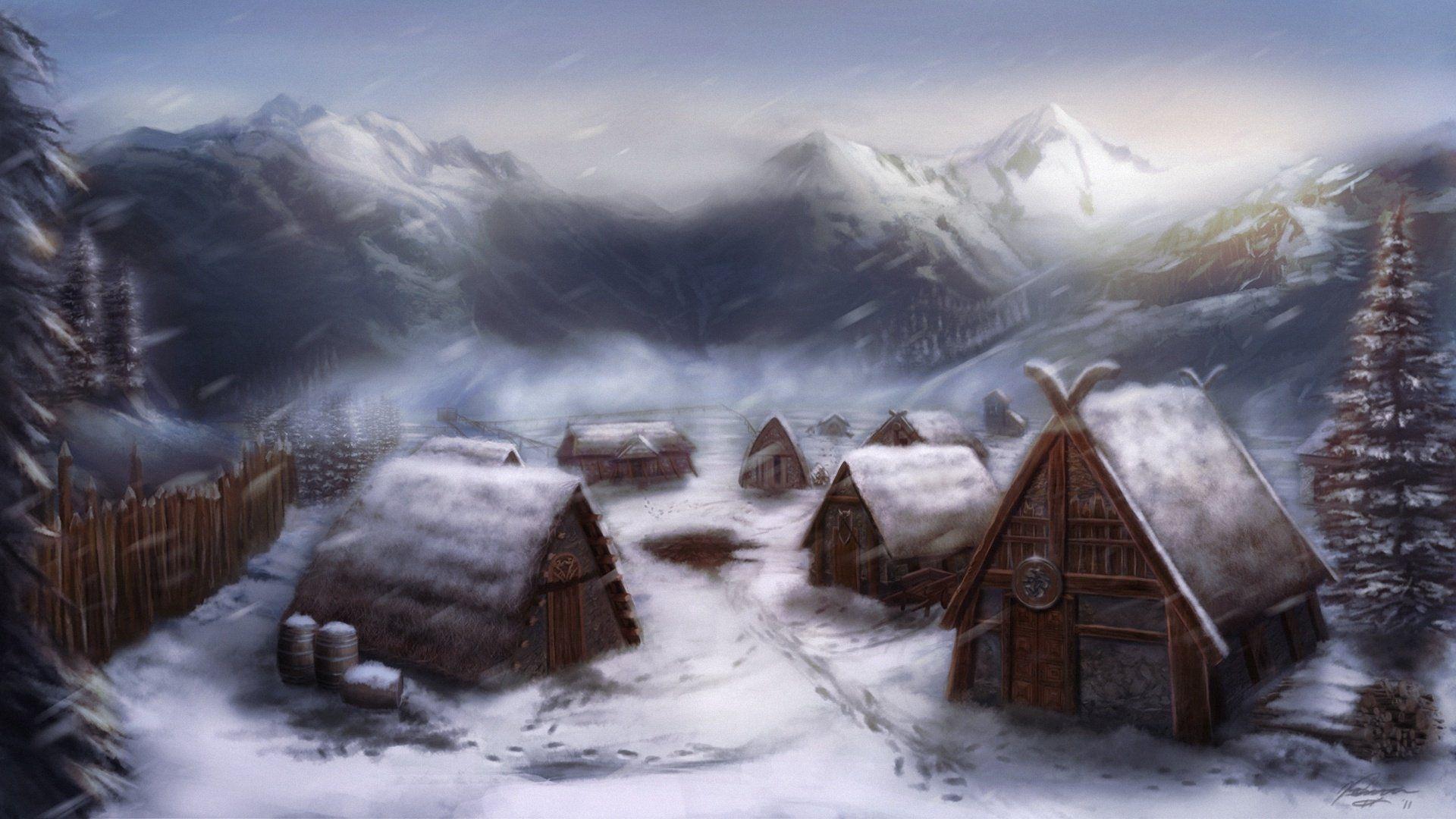 Snowy Village Wallpapers - Top Free Snowy Village Backgrounds ...