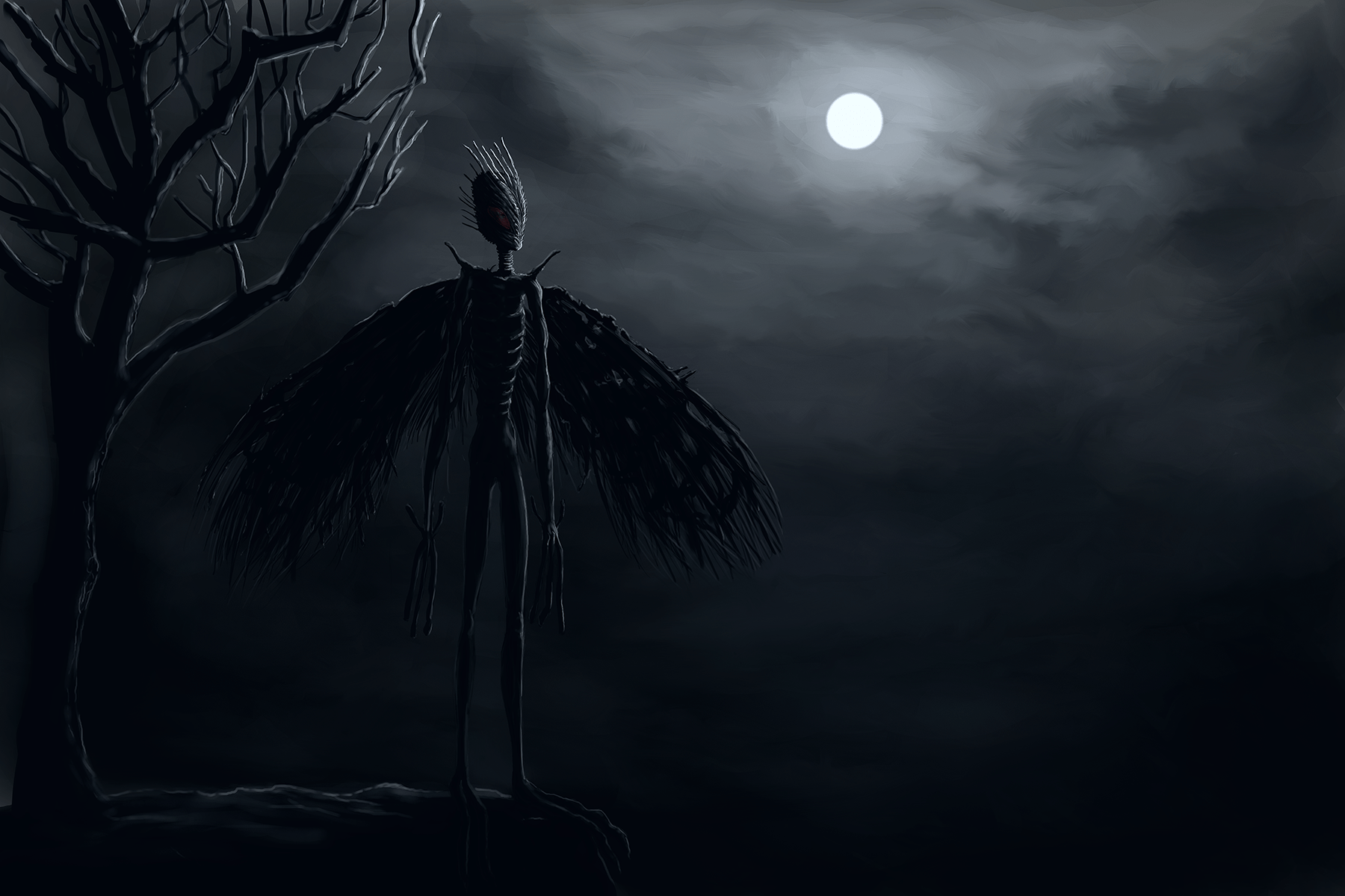 Mothman Wallpapers - Top Free Mothman Backgrounds - WallpaperAccess