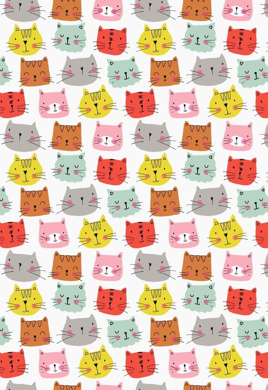 Cute Cat Pattern Wallpapers - Top Free Cute Cat Pattern Backgrounds ...