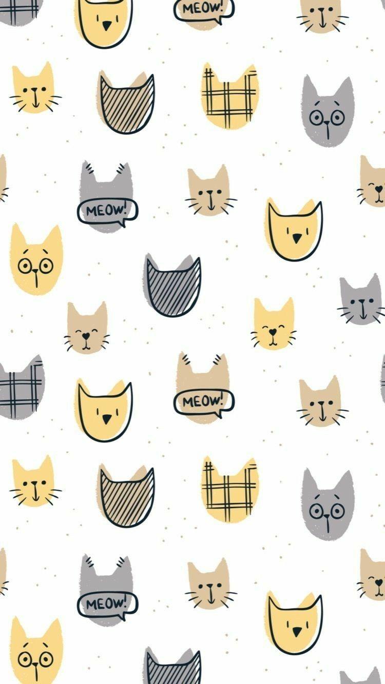 Cute Cat Pattern Wallpapers - Top Free Cute Cat Pattern Backgrounds ...
