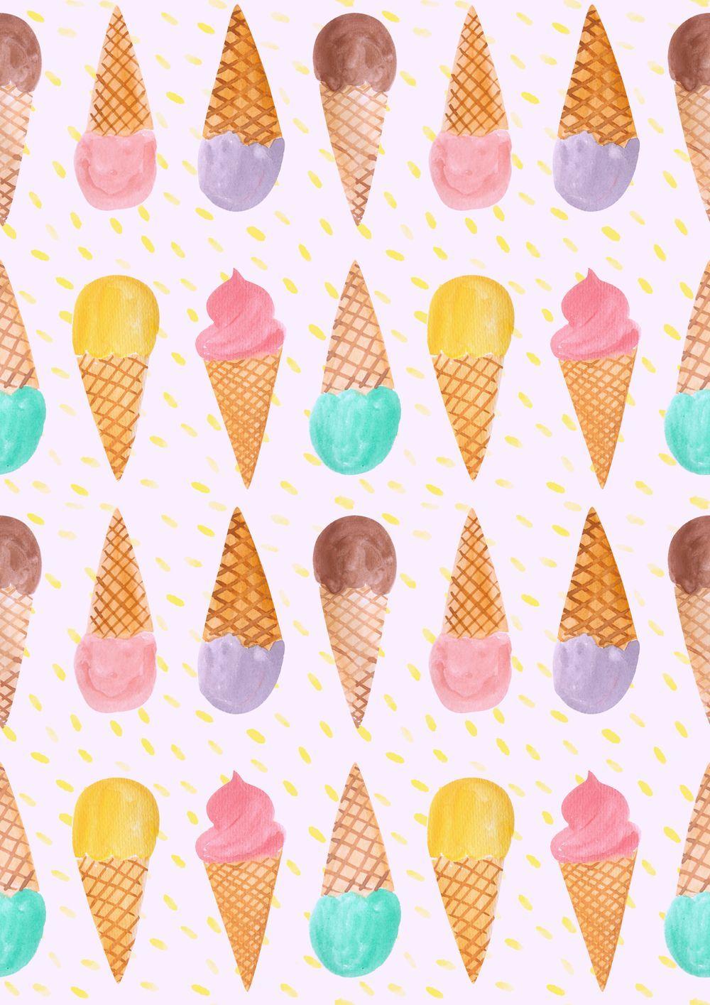 Ice Cream Pattern Wallpapers - Top Free Ice Cream Pattern Backgrounds ...