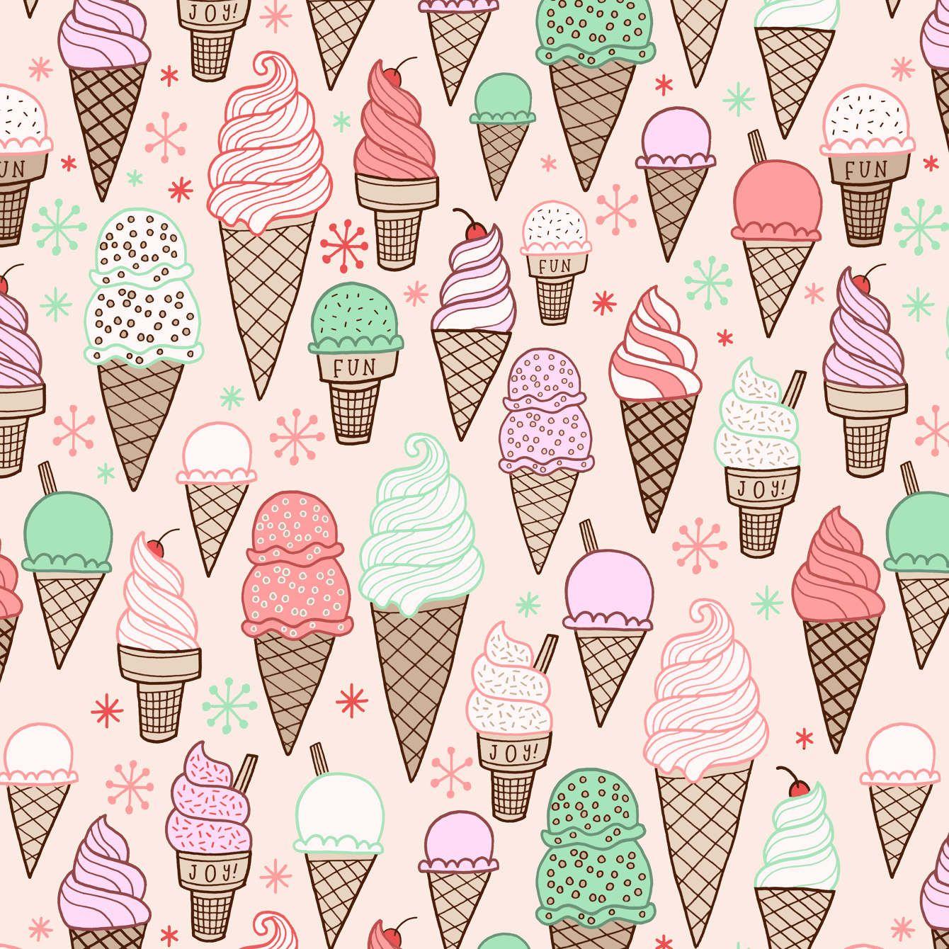 Ice Cream Pattern Wallpapers - Top Free Ice Cream Pattern Backgrounds ...