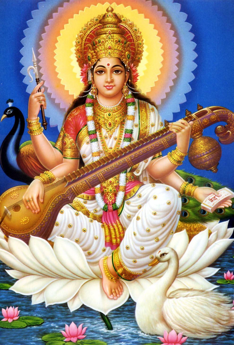 Saraswati Mata Wallpapers - Top Free Saraswati Mata Backgrounds ...