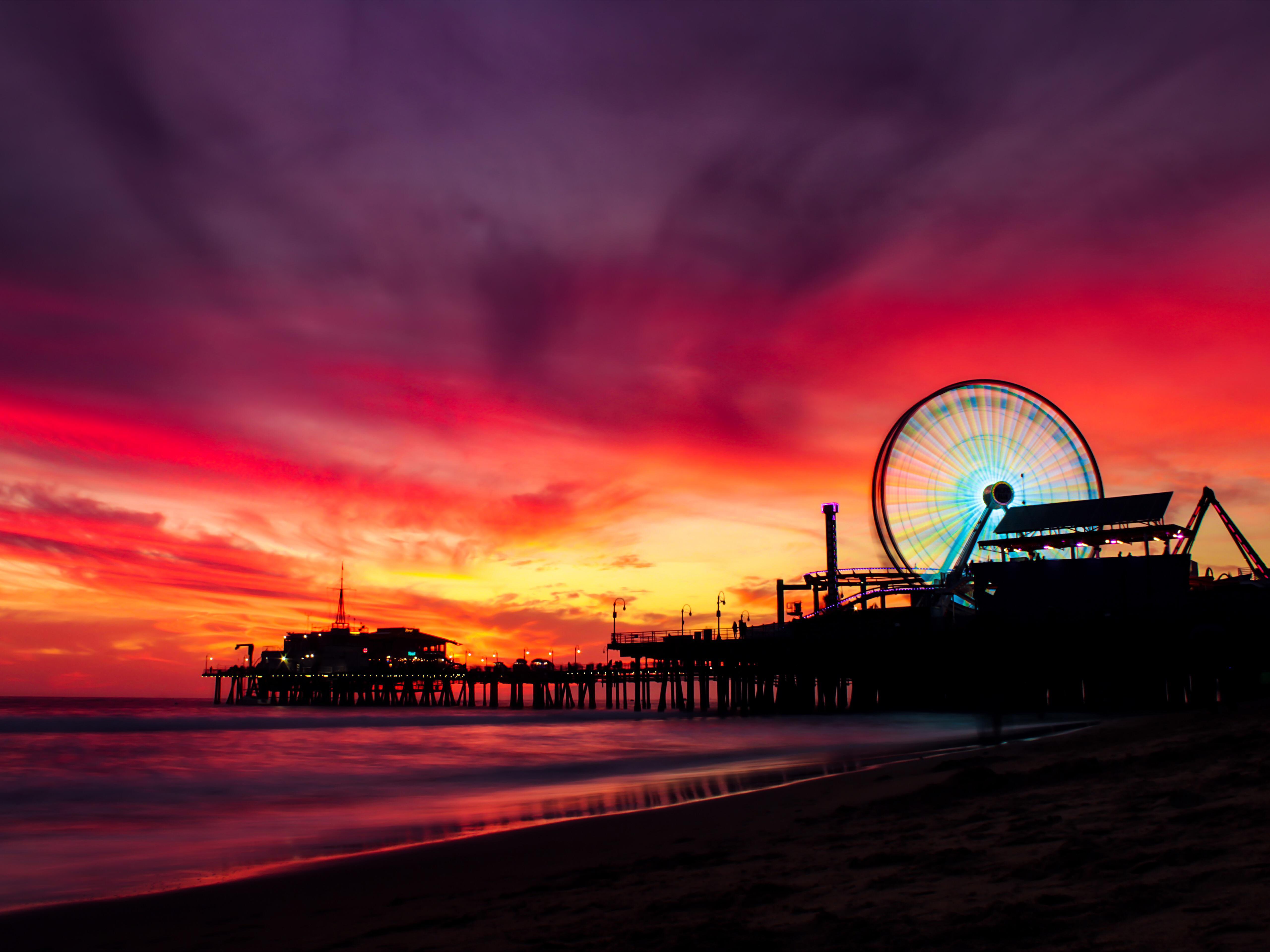 Santa Monica Sunset Wallpapers - Top Free Santa Monica Sunset ...