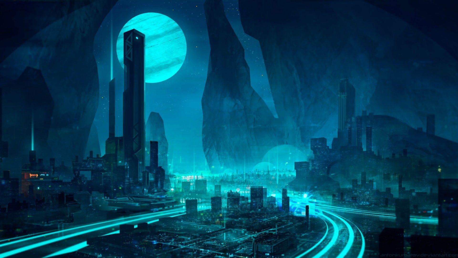 Cartoon City Night Wallpapers - Top Free Cartoon City Night Backgrounds ...