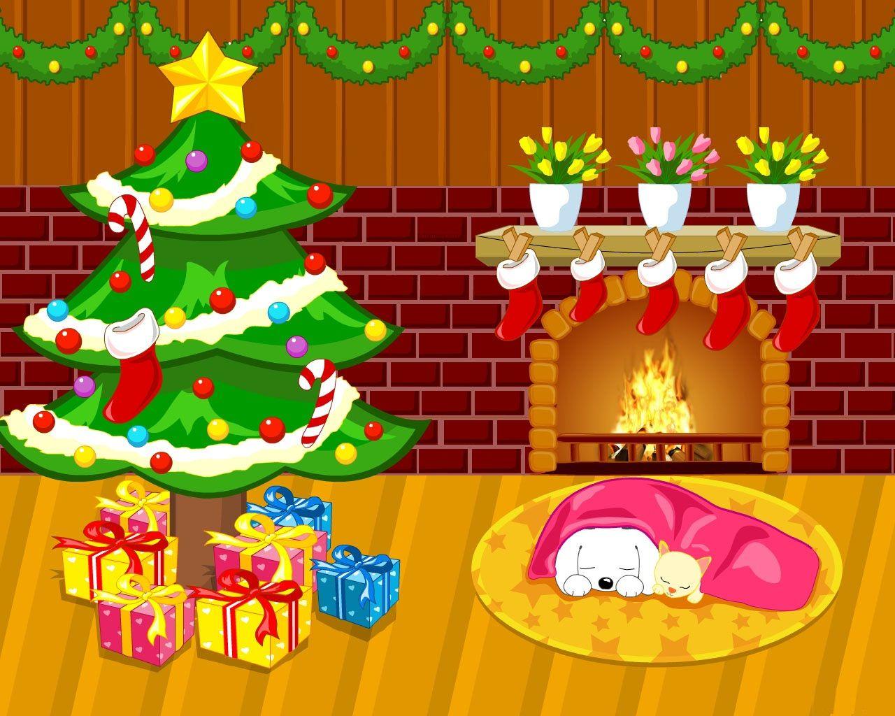 Cartoon Christmas Wallpapers - Top Free Cartoon Christmas Backgrounds ...