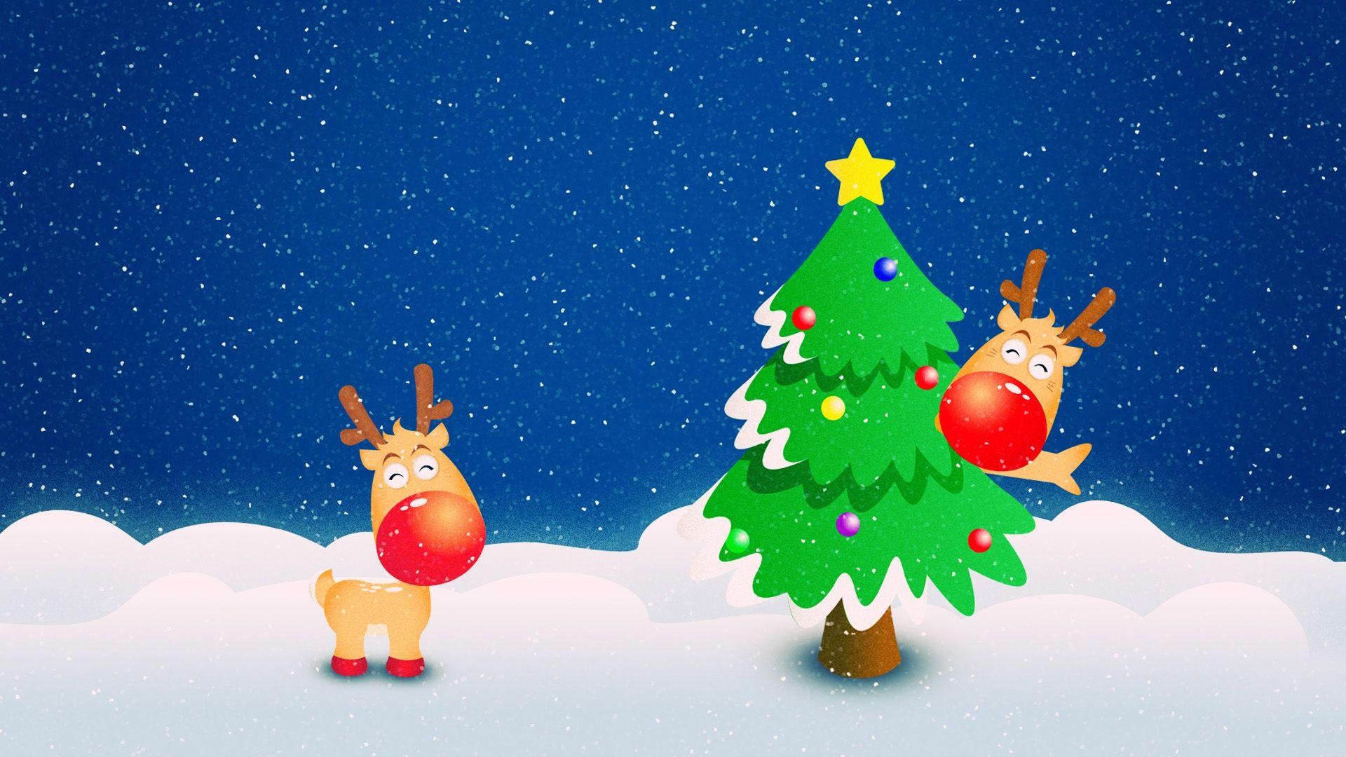 Cartoon Christmas Wallpapers - Top Free Cartoon Christmas Backgrounds ...