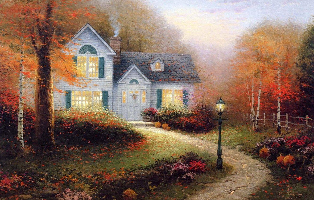 Thomas Kinkade Fall Wallpapers - Top Free Thomas Kinkade Fall ...