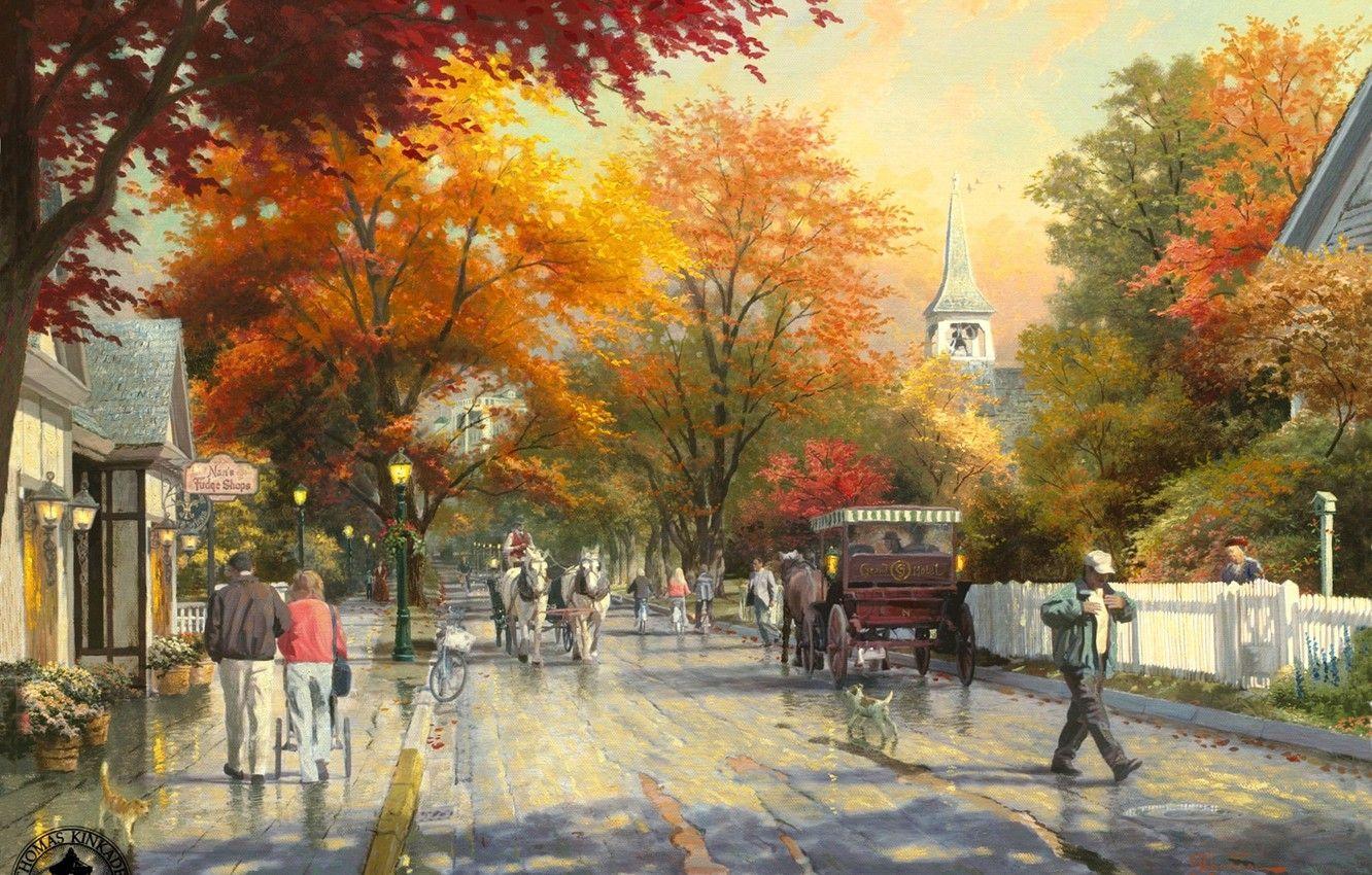 Thomas Kinkade Fall Wallpapers - Top Free Thomas Kinkade Fall ...