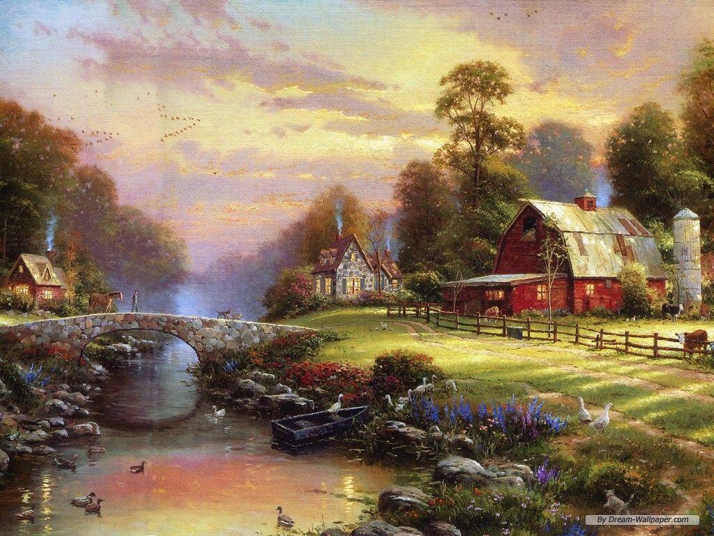 Thomas Kinkade Spring Wallpapers - Top Free Thomas Kinkade Spring ...