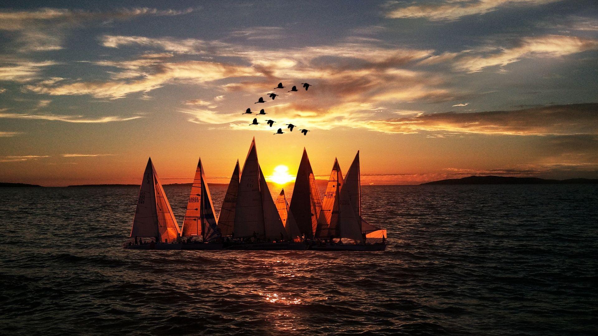 Sailboat Sunset Wallpapers - Top Free Sailboat Sunset Backgrounds ...