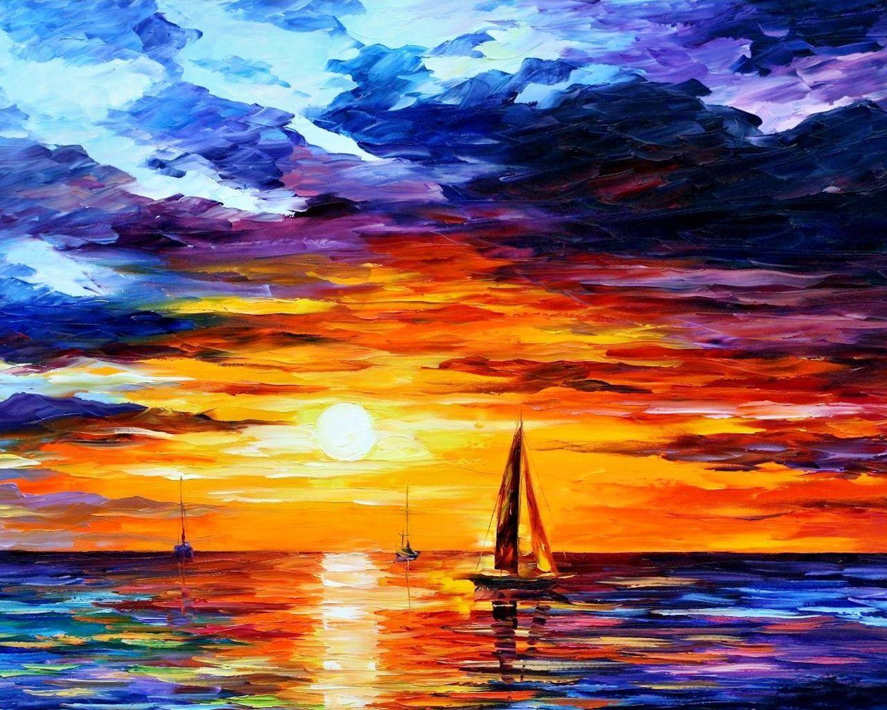 Sunset Art Wallpapers - Top Free Sunset Art Backgrounds - WallpaperAccess