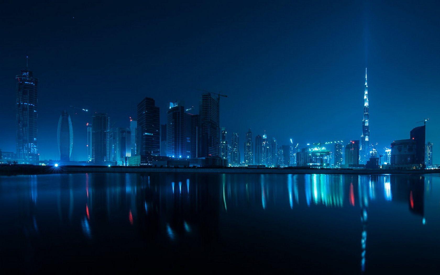 Blue City Night Wallpapers - Top Free Blue City Night Backgrounds ...
