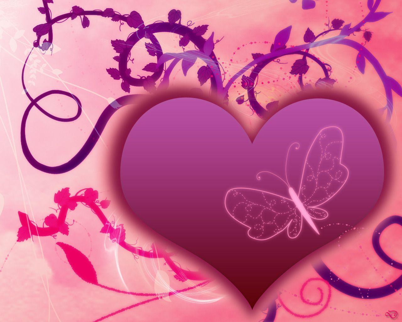 Pink Heart Desktop Wallpapers - Top Free Pink Heart Desktop Backgrounds ...