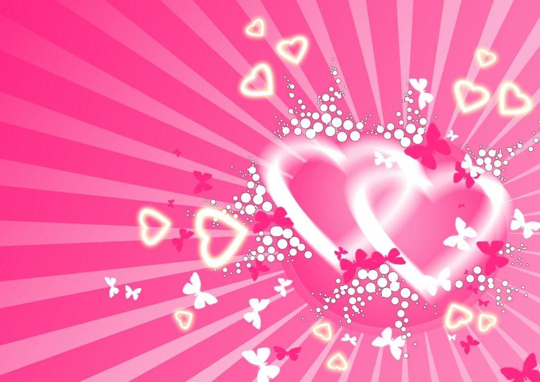 Pink Heart Desktop Wallpapers - Top Free Pink Heart Desktop Backgrounds ...