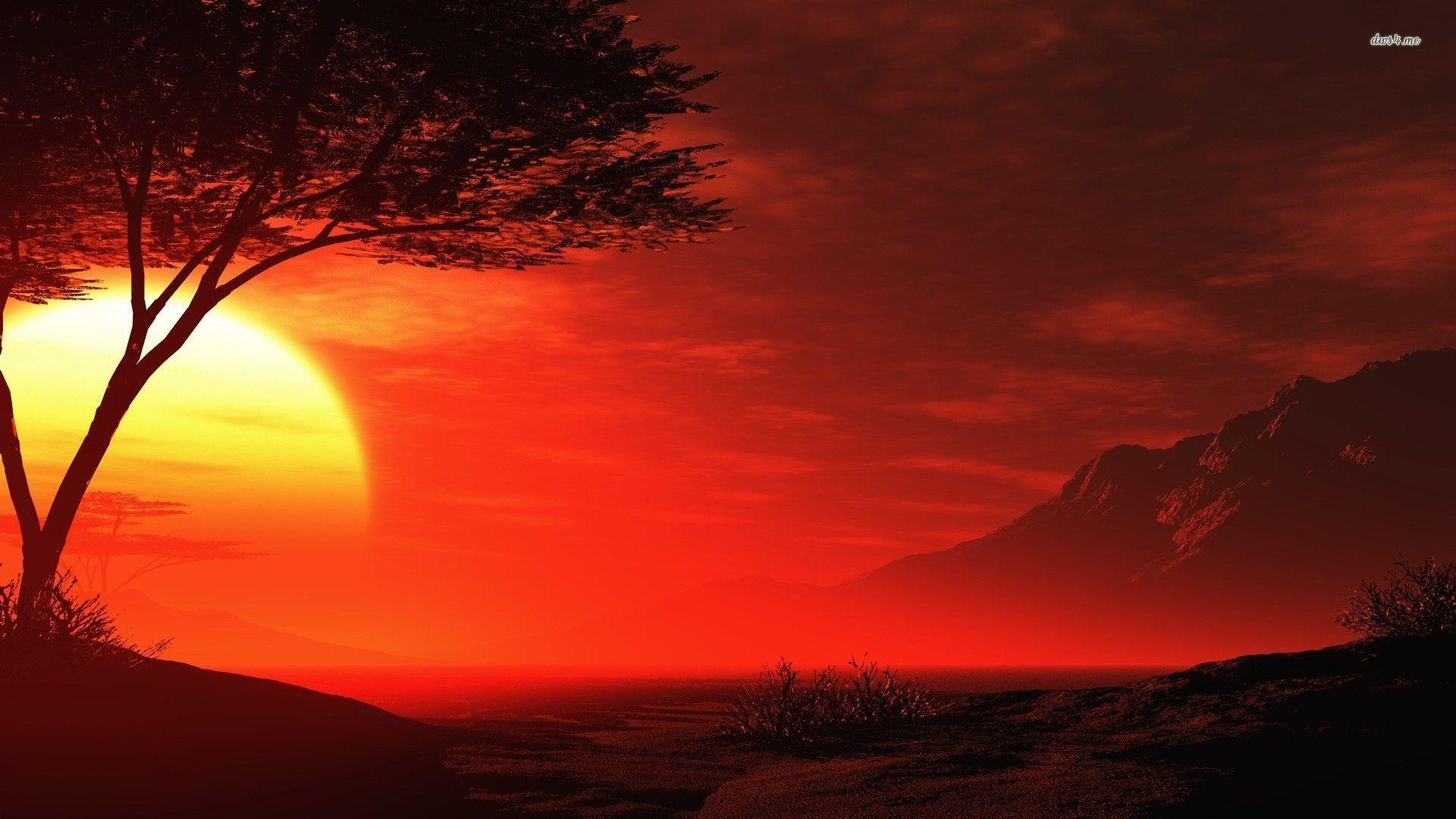 Beautiful Red Sunset Wallpapers - Top Free Beautiful Red Sunset ...